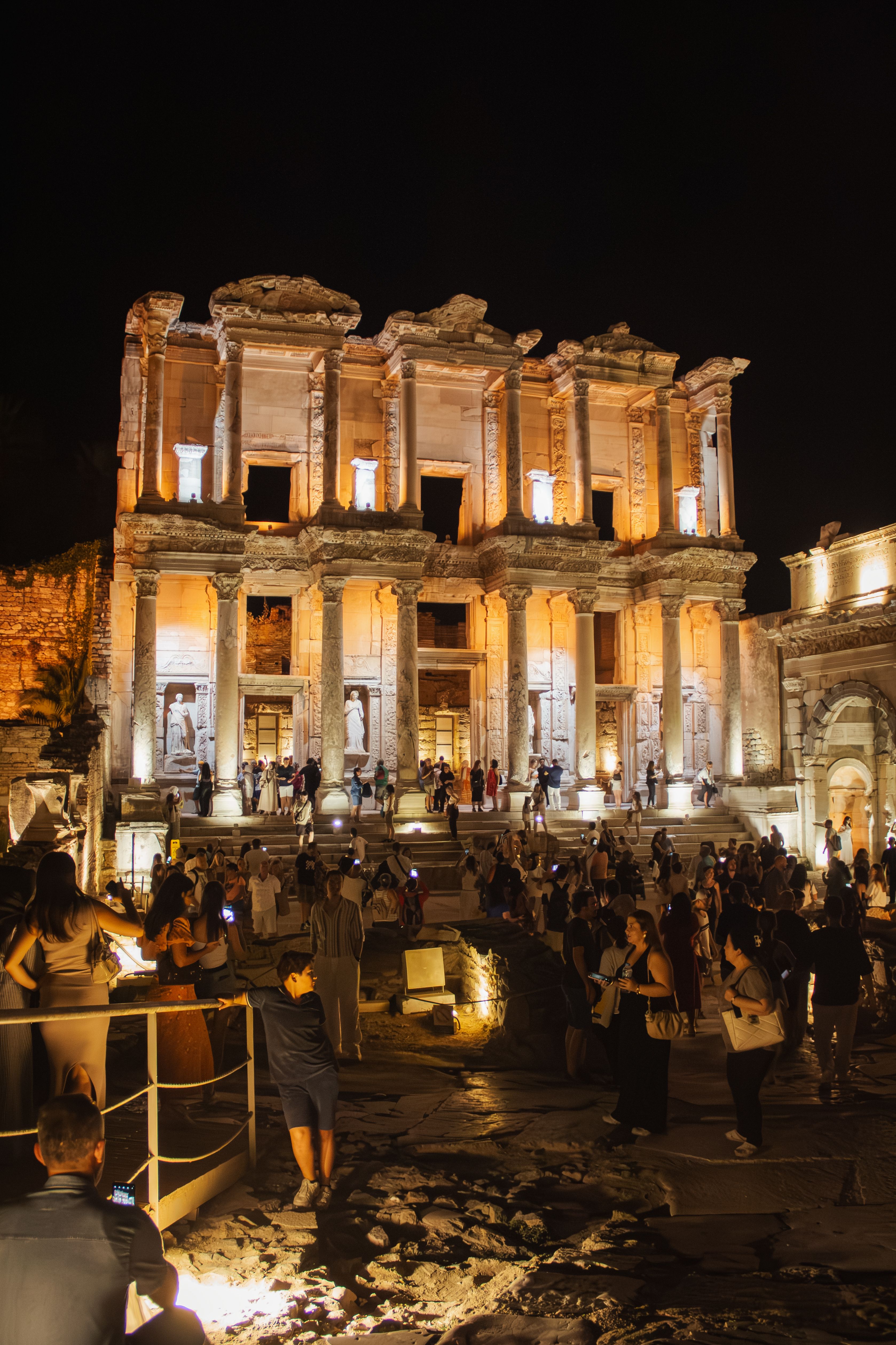 Night View of Celsus Library in Ephesus, Turkey · Free Stock Photo