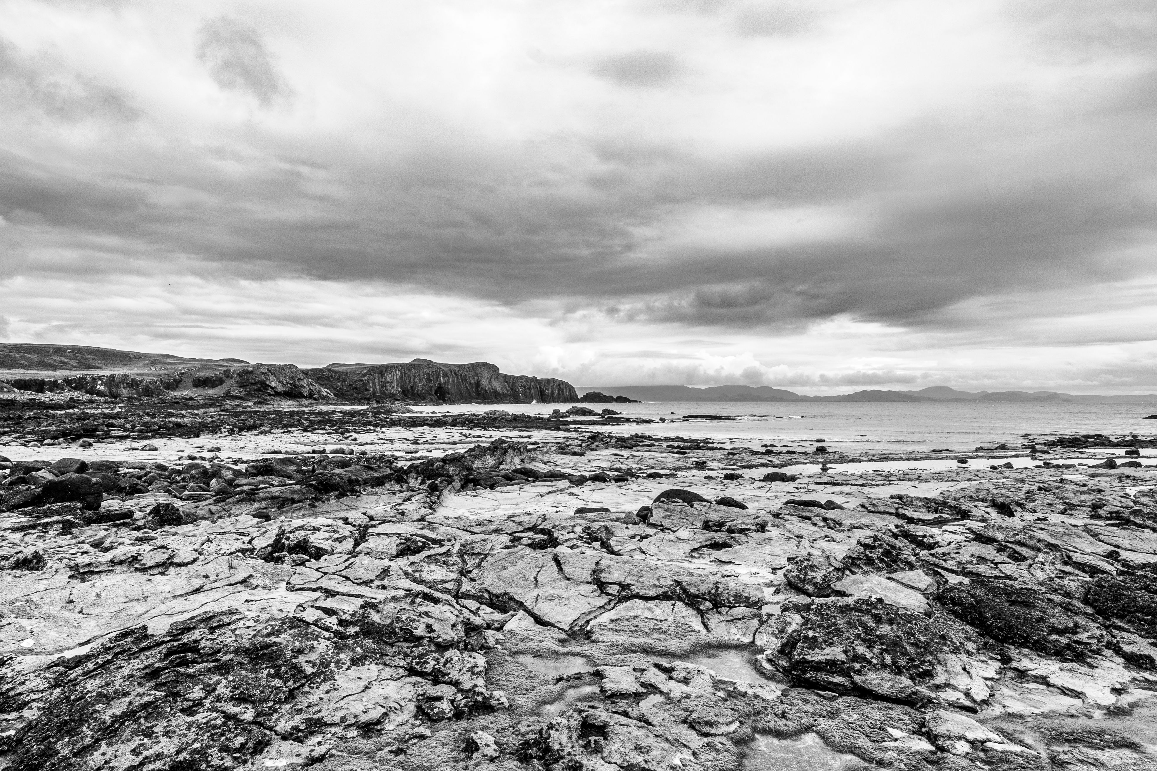 Dramatic Black and White Scottish Seascape · Free Stock Photo