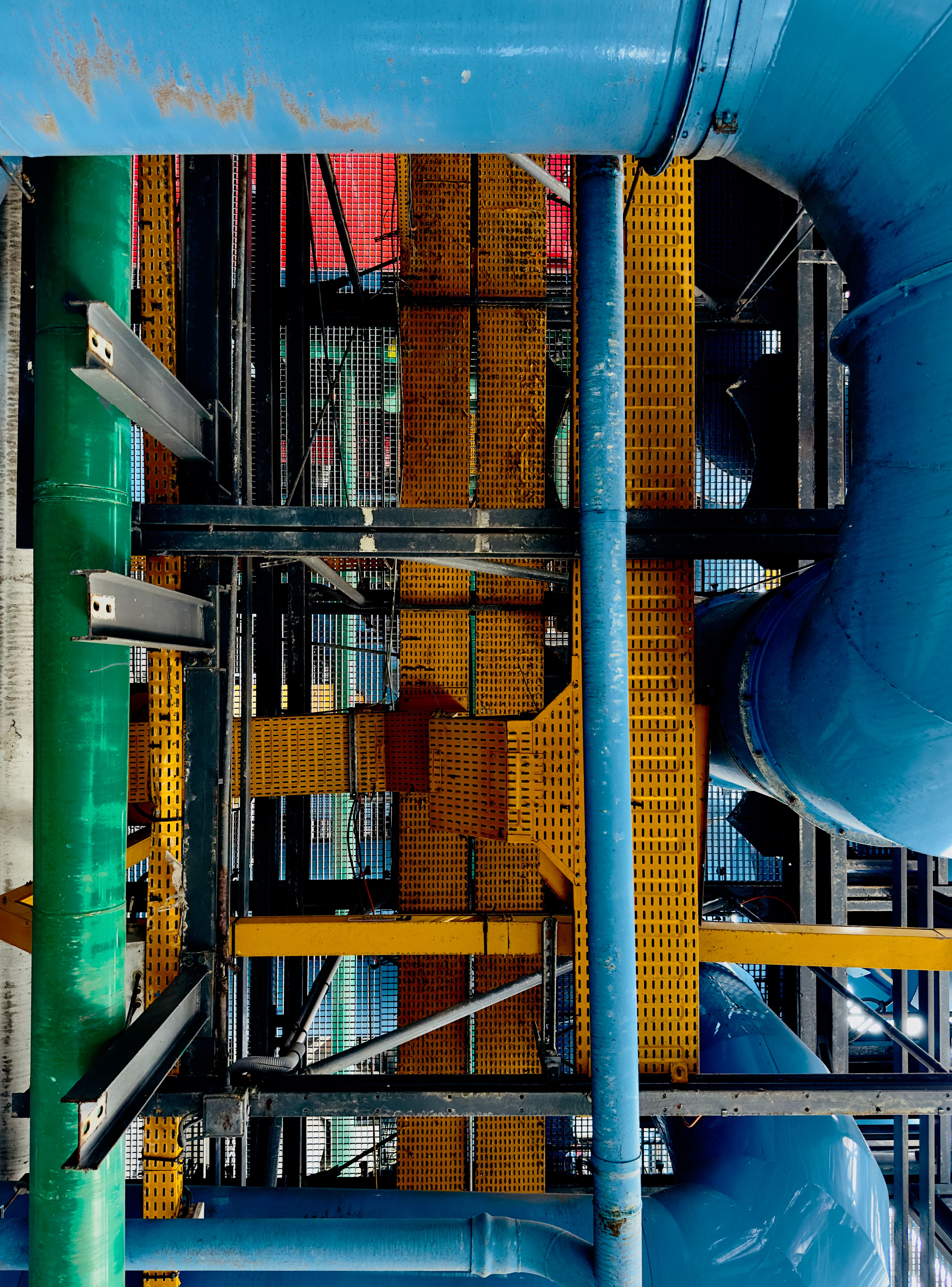 Colorful Industrial Pipes and Metal Structures · Free Stock Photo