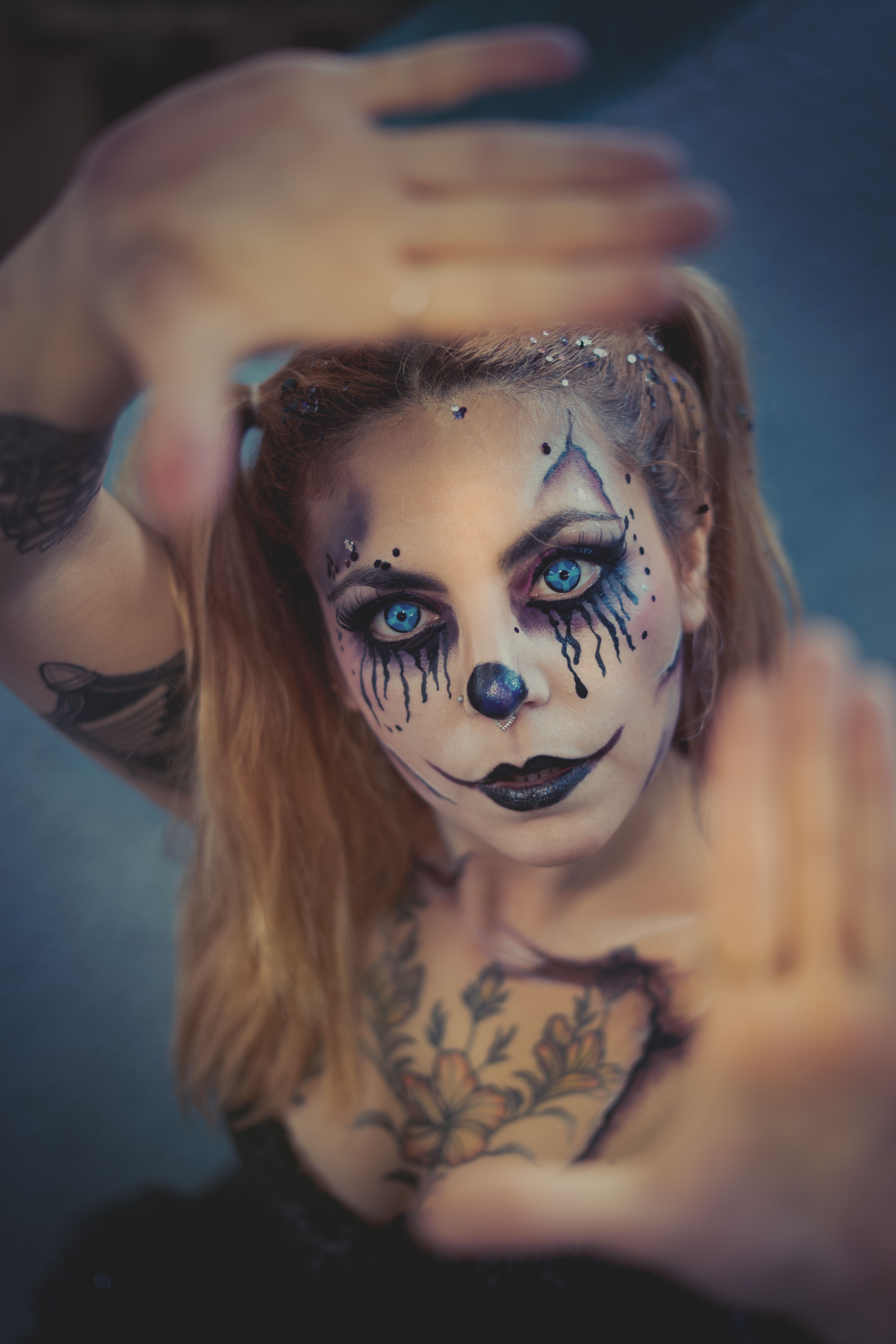 Stunning Artistic Portrait of a Mysterious Clown · Free Stock Photo