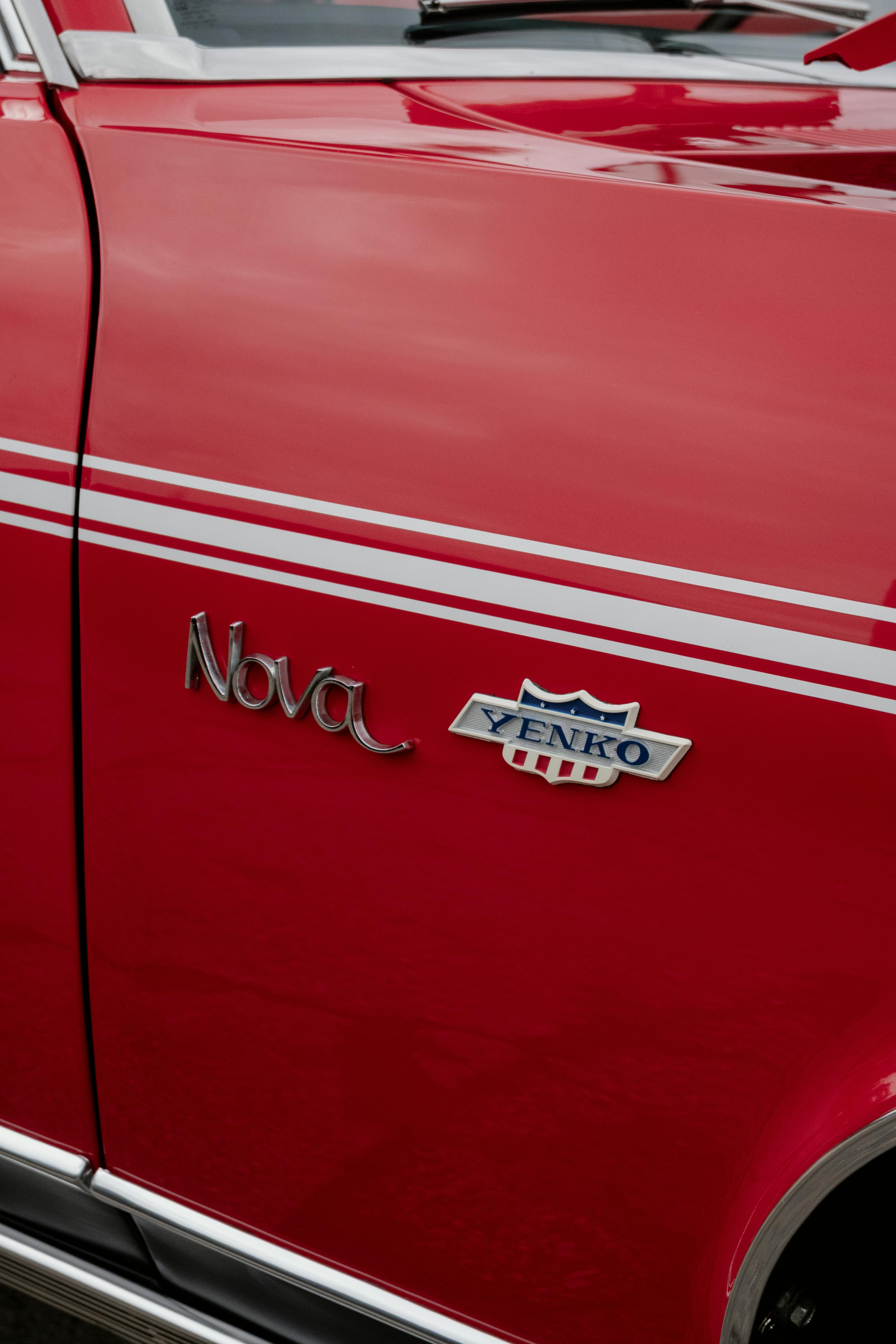 Close-up of Classic Red Yenko Chevy Nova · Free Stock Photo