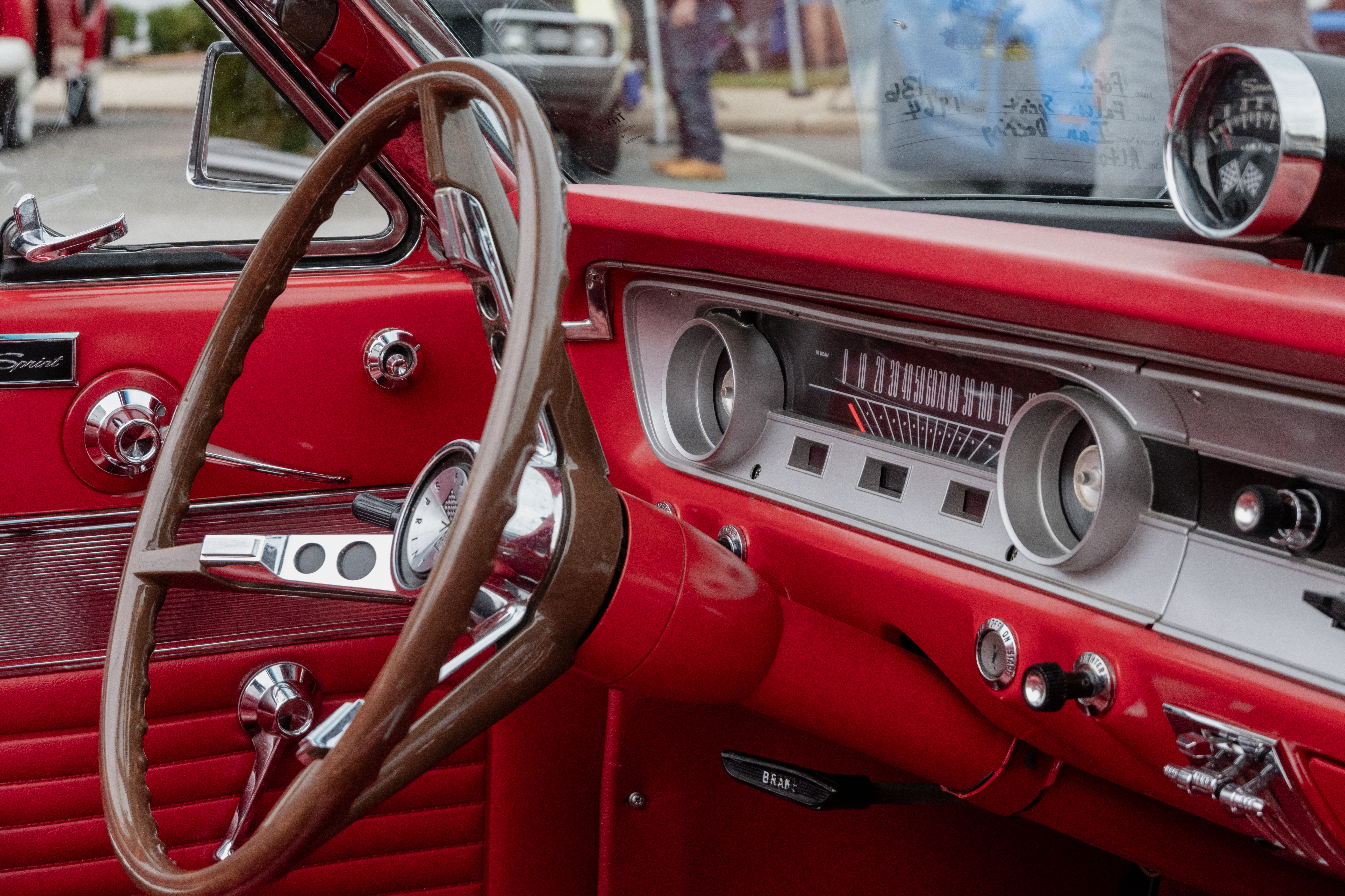 Vintage American Car Interior at Auto Show · Free Stock Photo