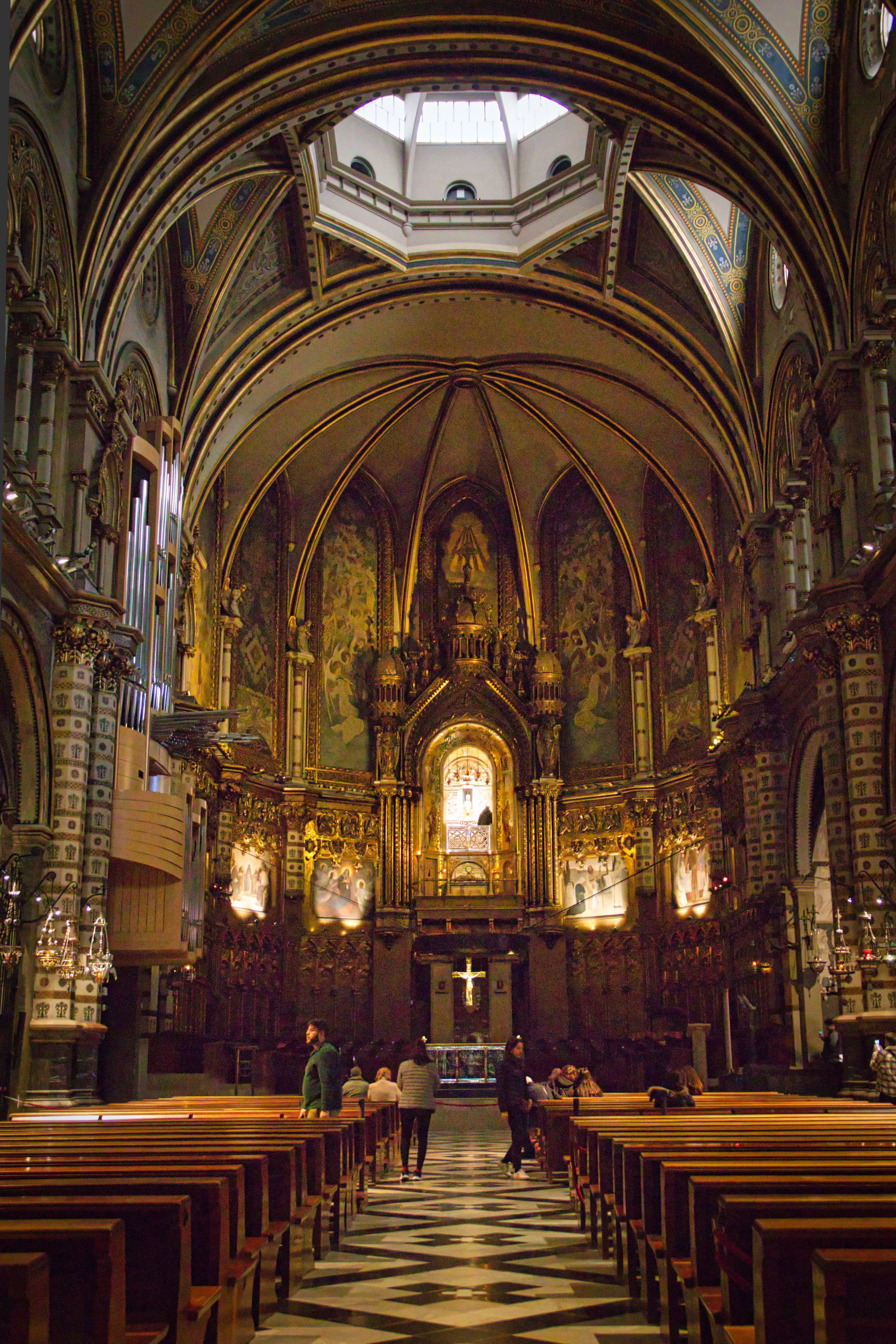 Gothic Interior of Montserrat Monastery, Catalonia · Free Stock Photo