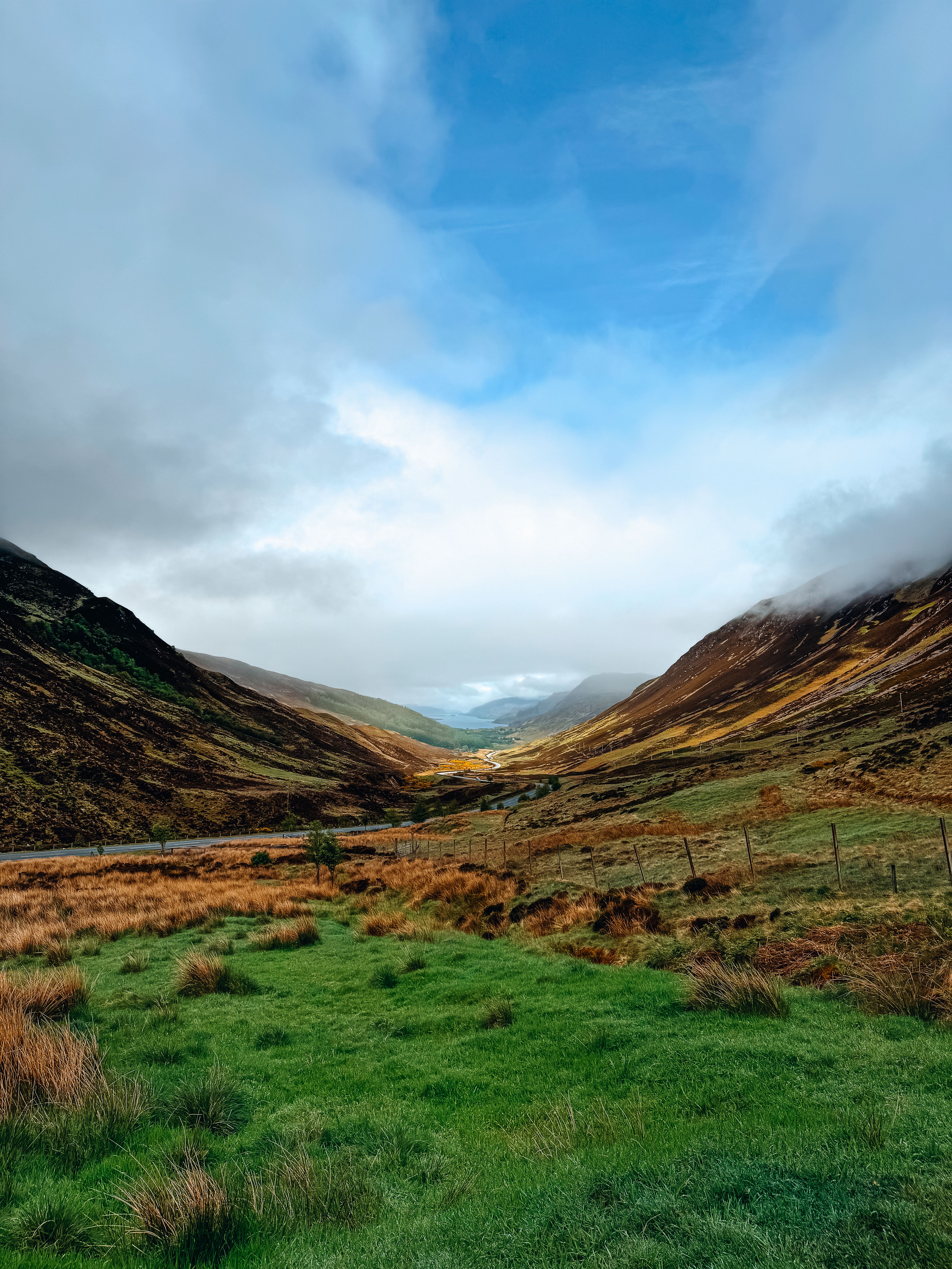 Stunning Scottish Highlands Valley Landscape · Free Stock Photo