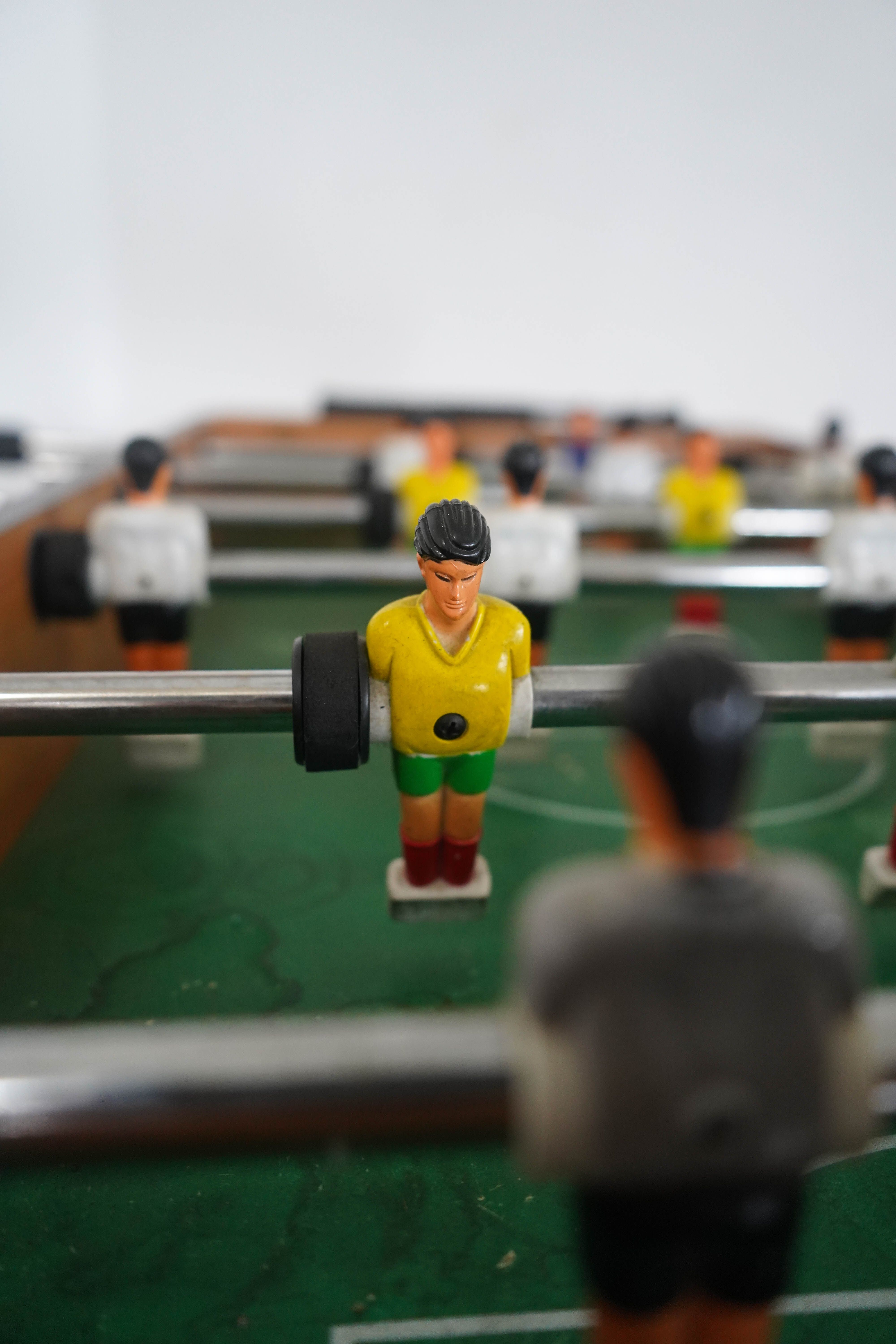 Close-up of Foosball Player on Table · Free Stock Photo