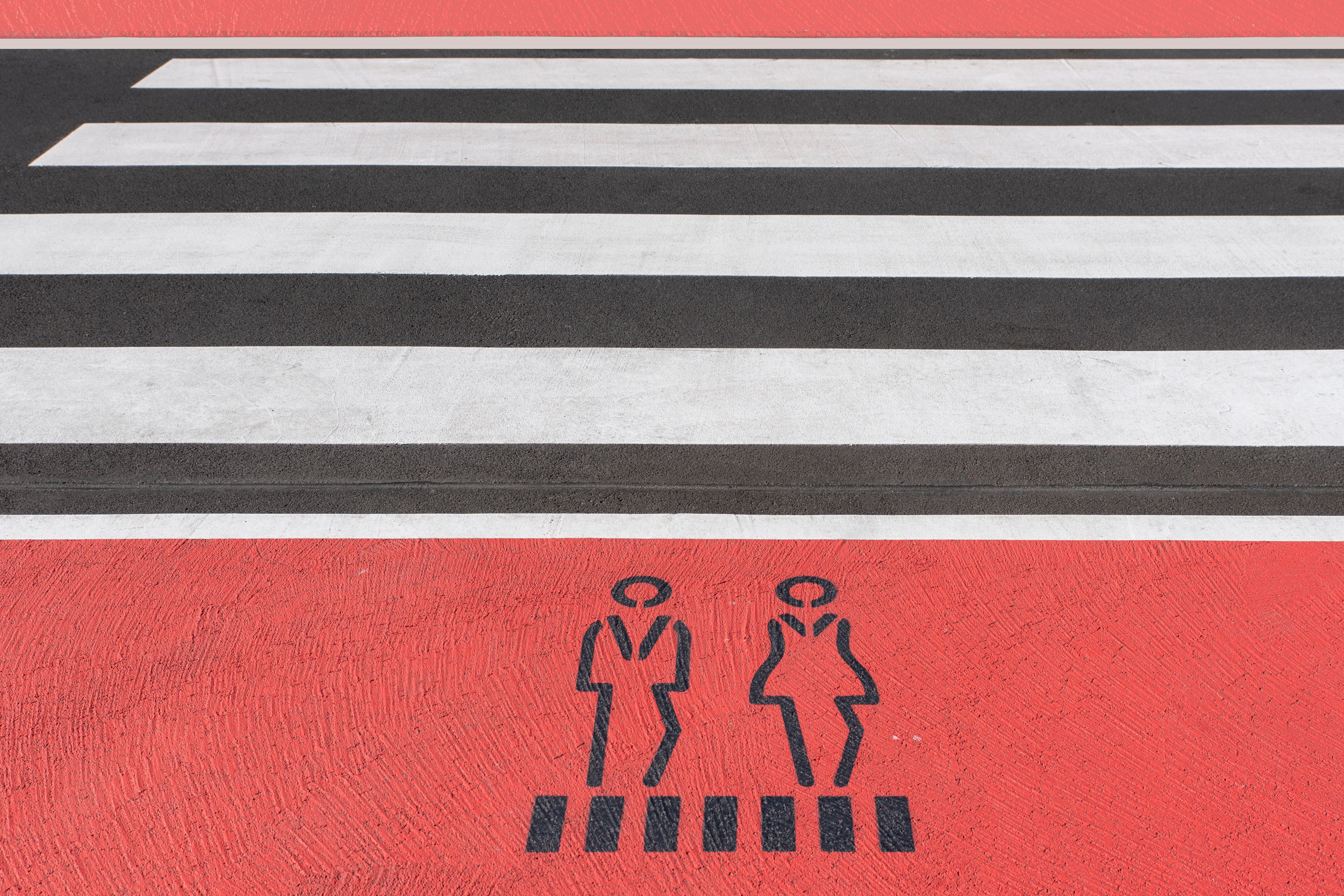 Colorful Zebra Crossing Pedestrian Street Art · Free Stock Photo