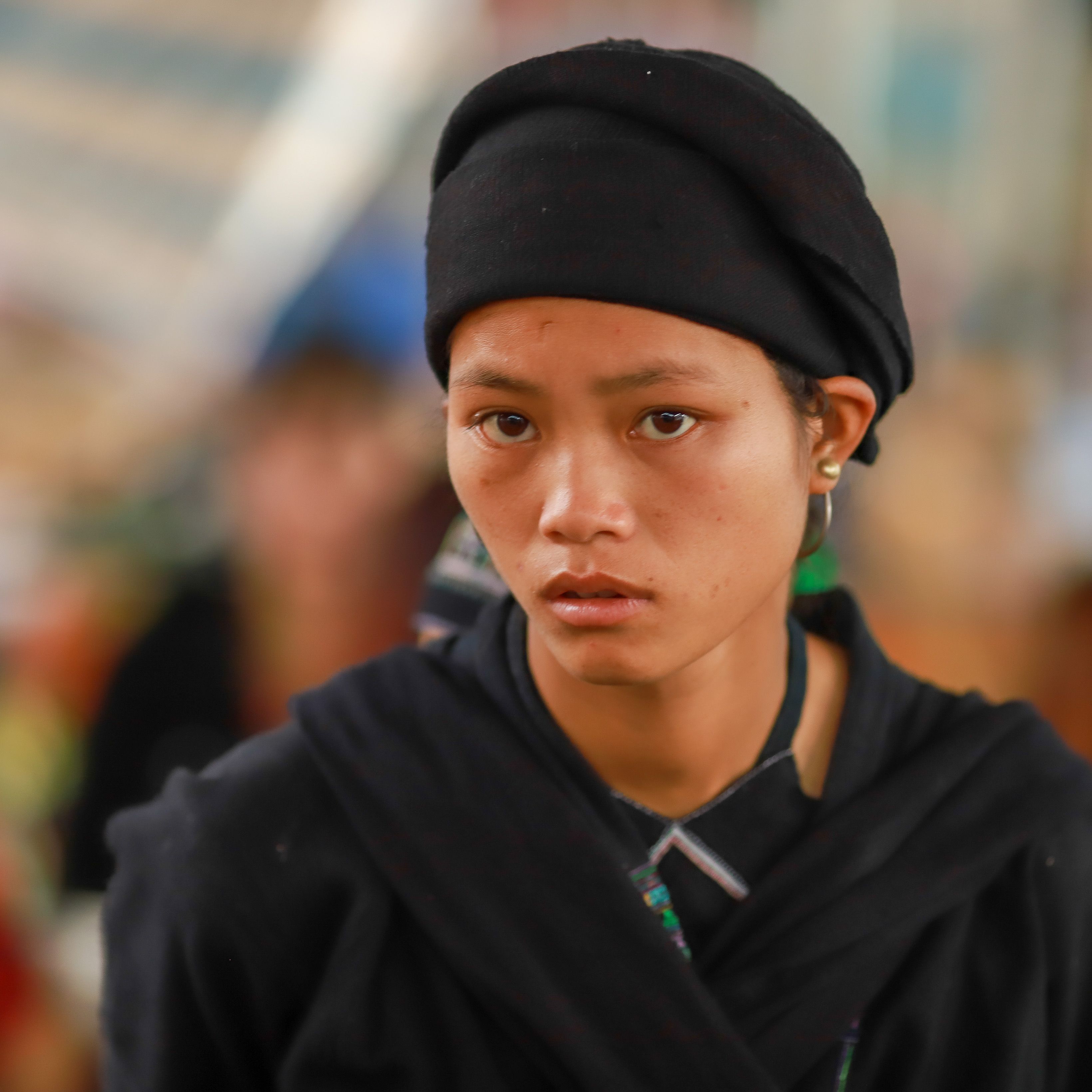 Portrait of Local Woman in Lào Cai Market · Free Stock Photo