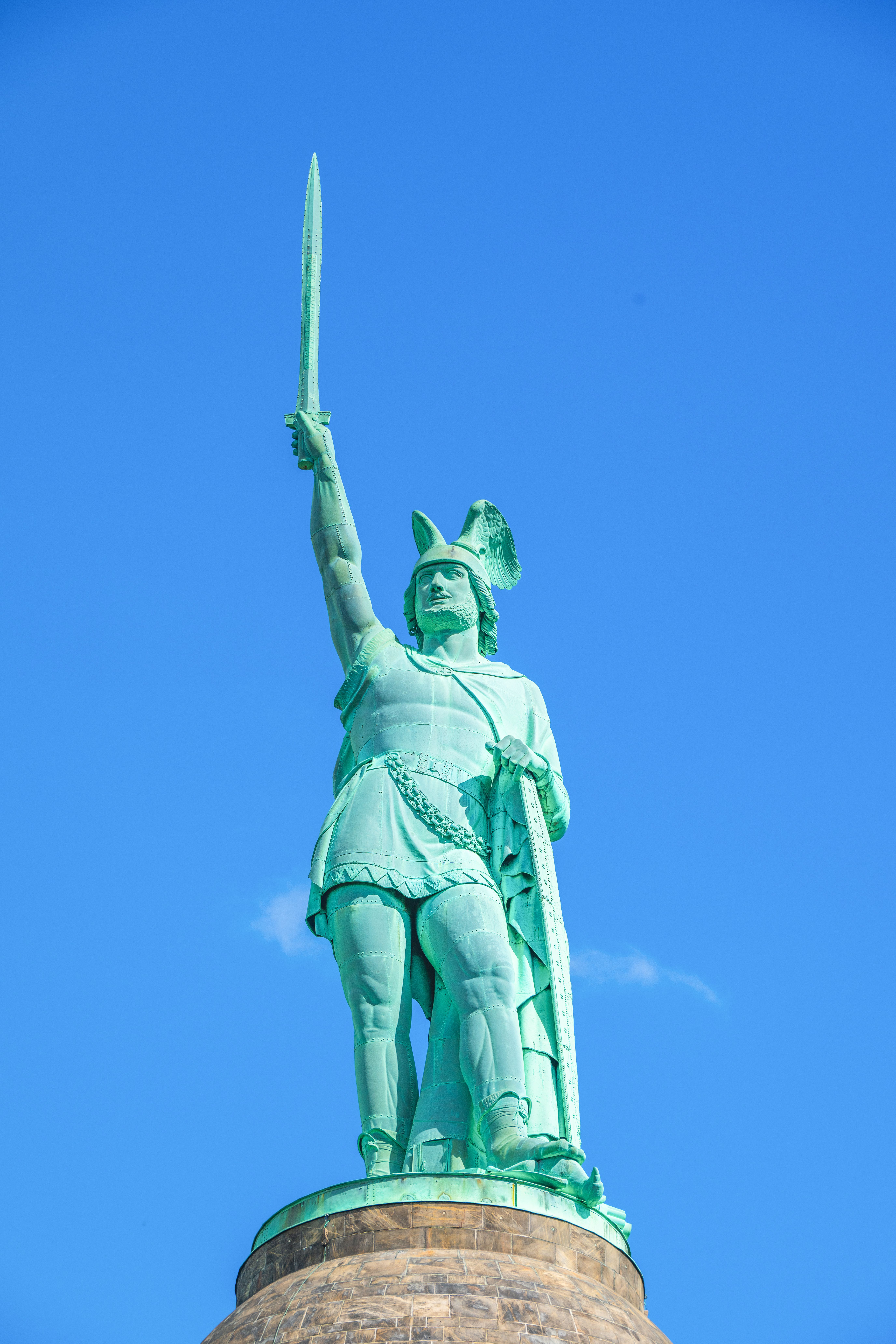 Hermannsdenkmal Statue Against Clear Blue Sky · Free Stock Photo