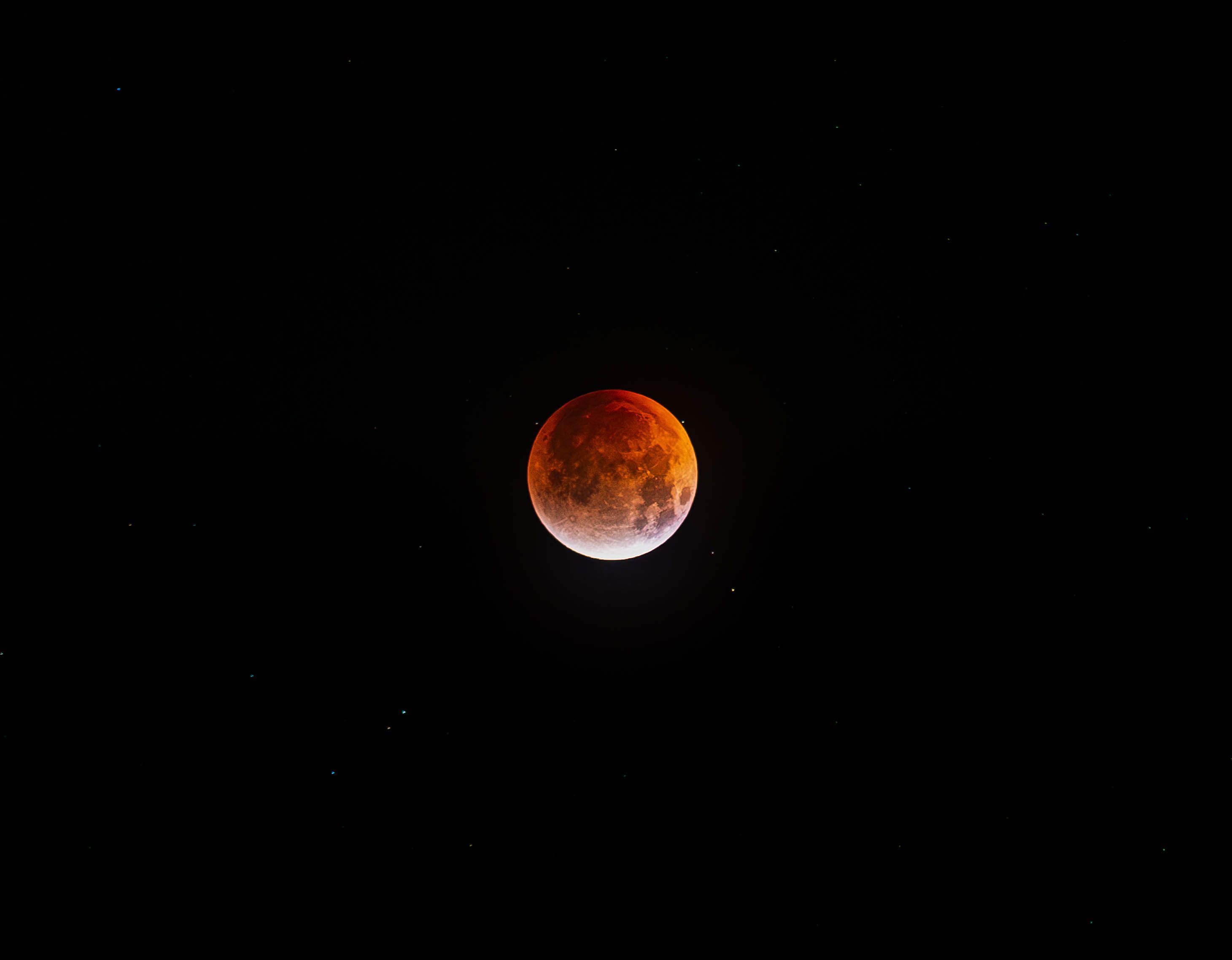 Stunning Blood Moon with Starry Background · Free Stock Photo