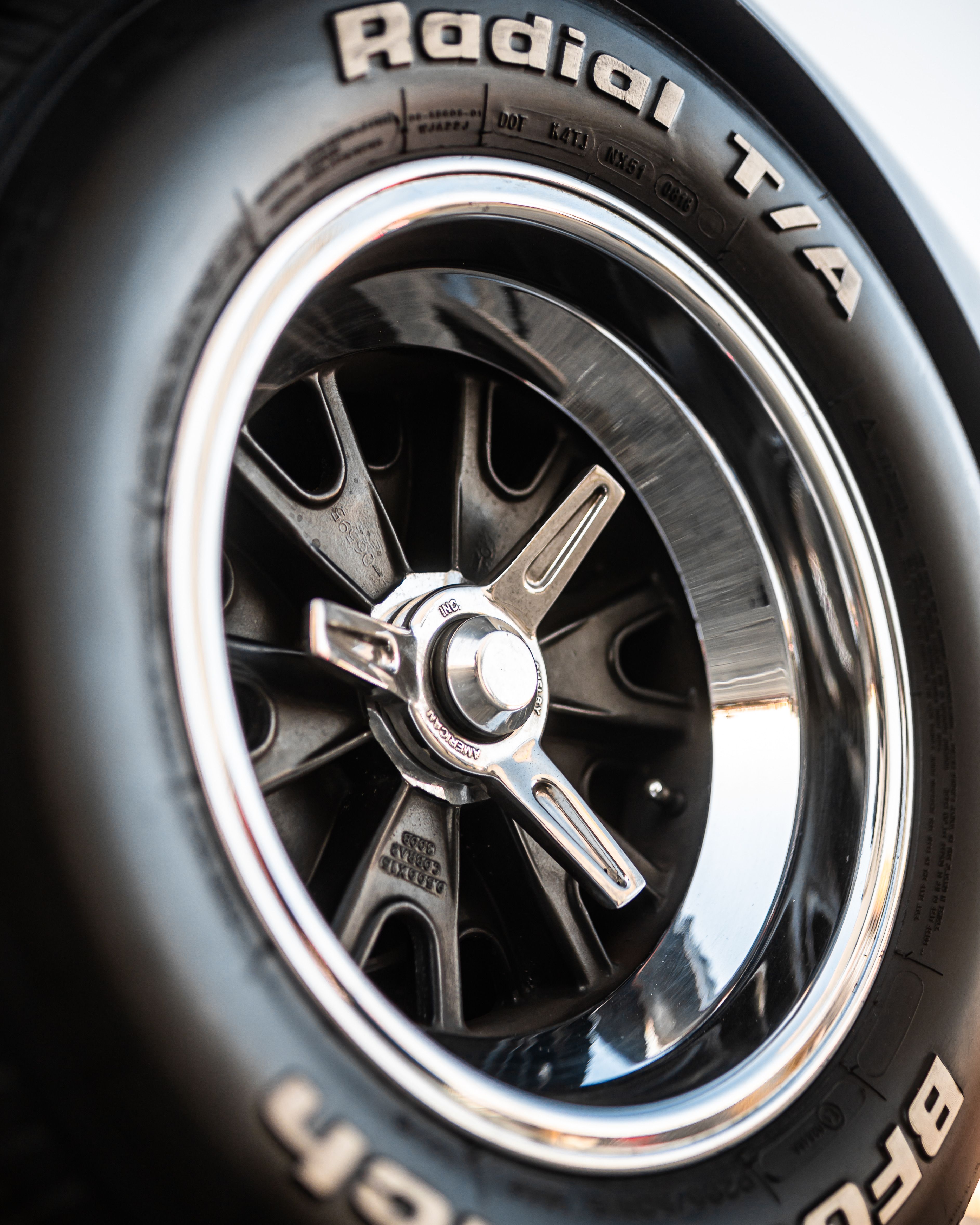 Close-Up of Radial T/A Car Tire and Wheel Rim · Free Stock Photo