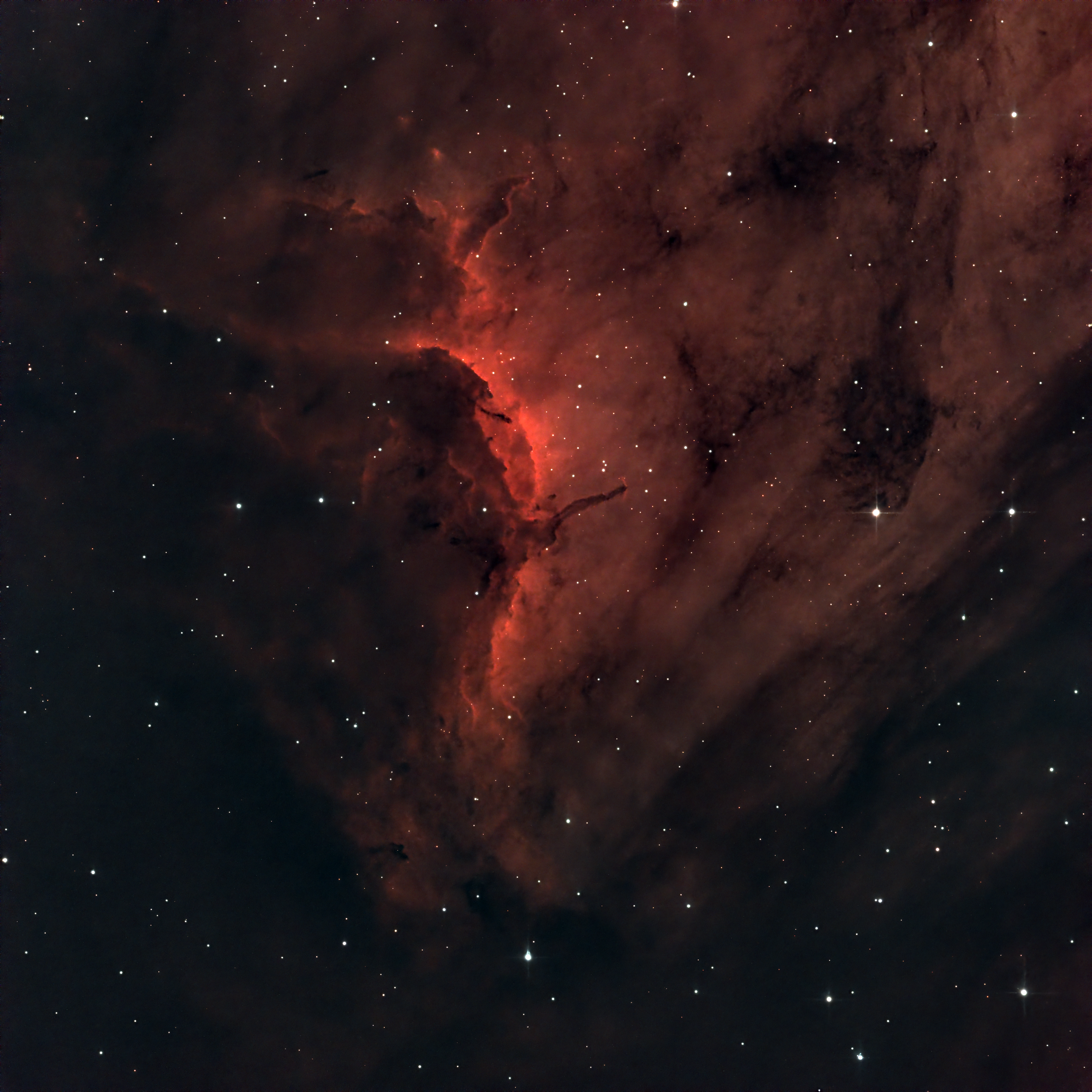 Dramatic Red Nebula in Space · Free Stock Photo