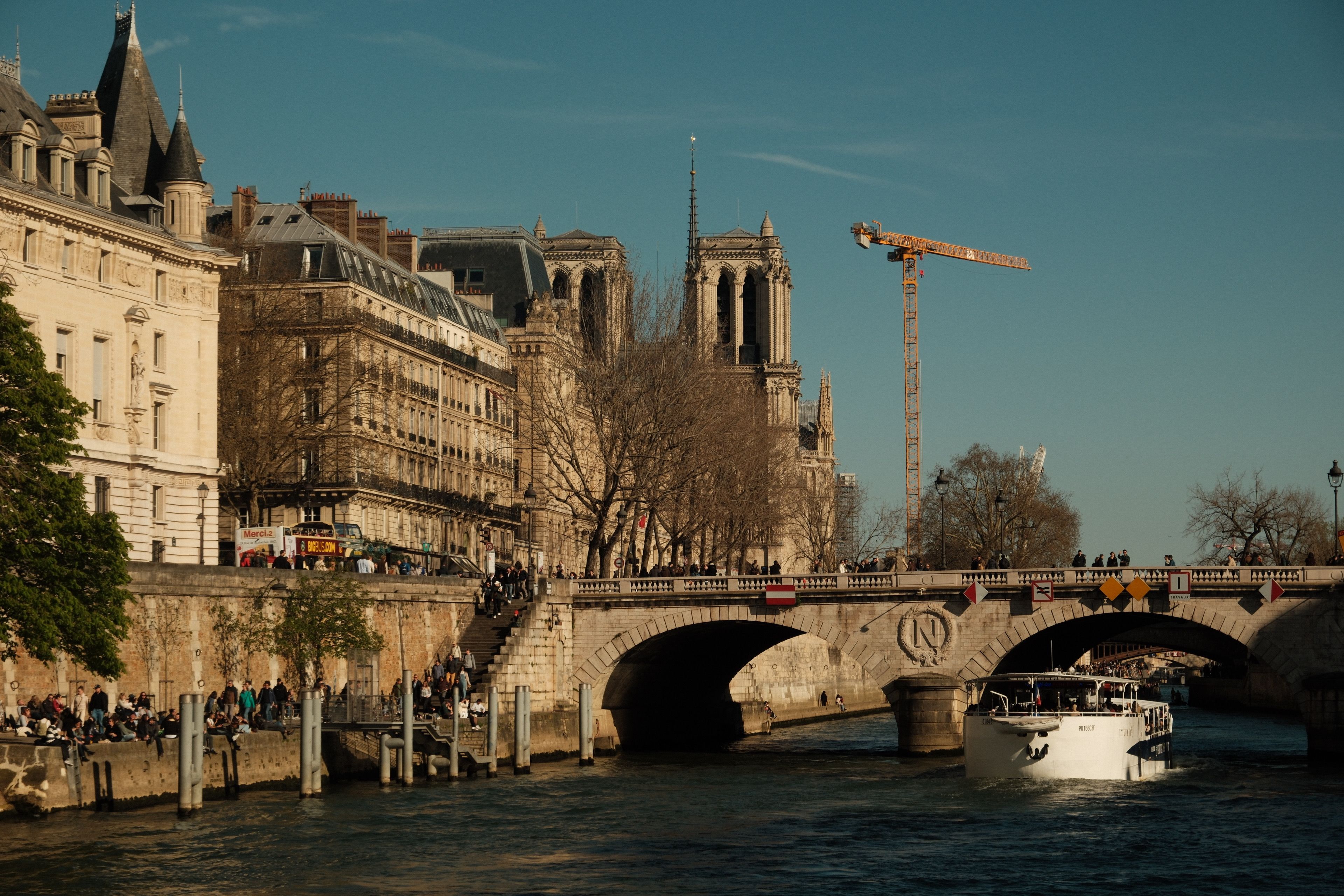 Scenic View of Notre-Dame and Seine River in Paris · Free Stock Photo