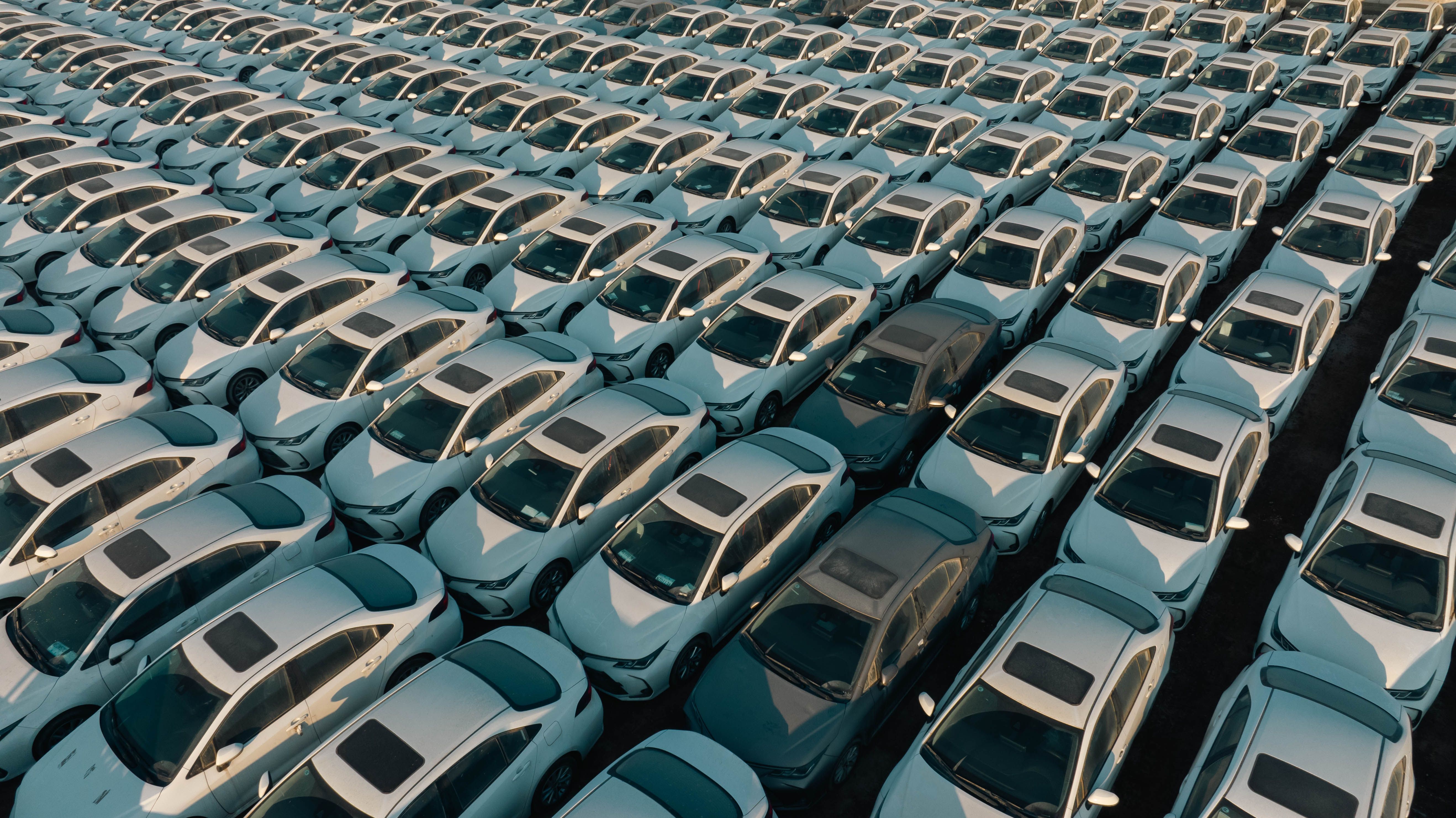 Aerial View of Car Lot in Libya · Free Stock Photo