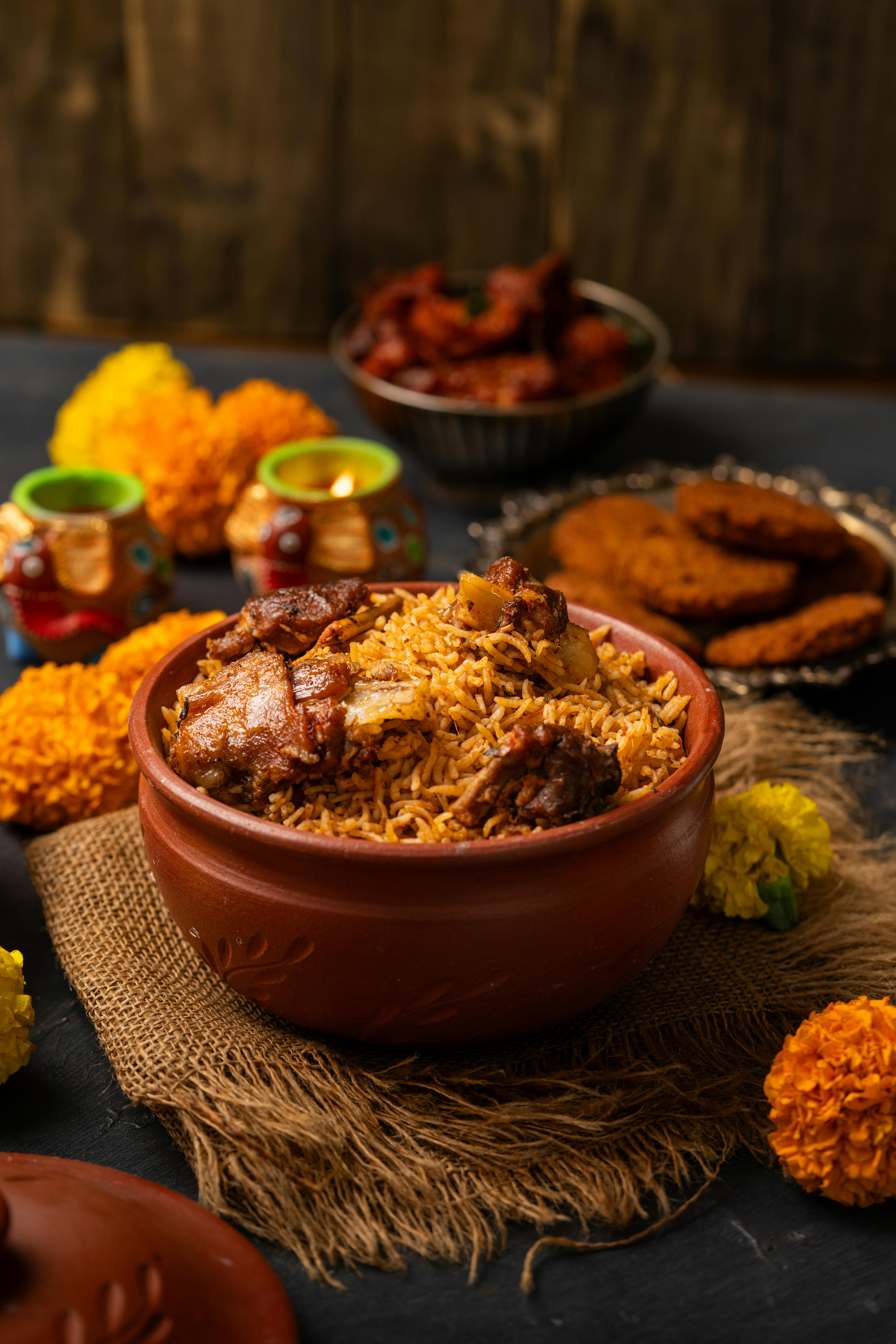 Authentic Chicken Biryani in Clay Pot · Free Stock Photo