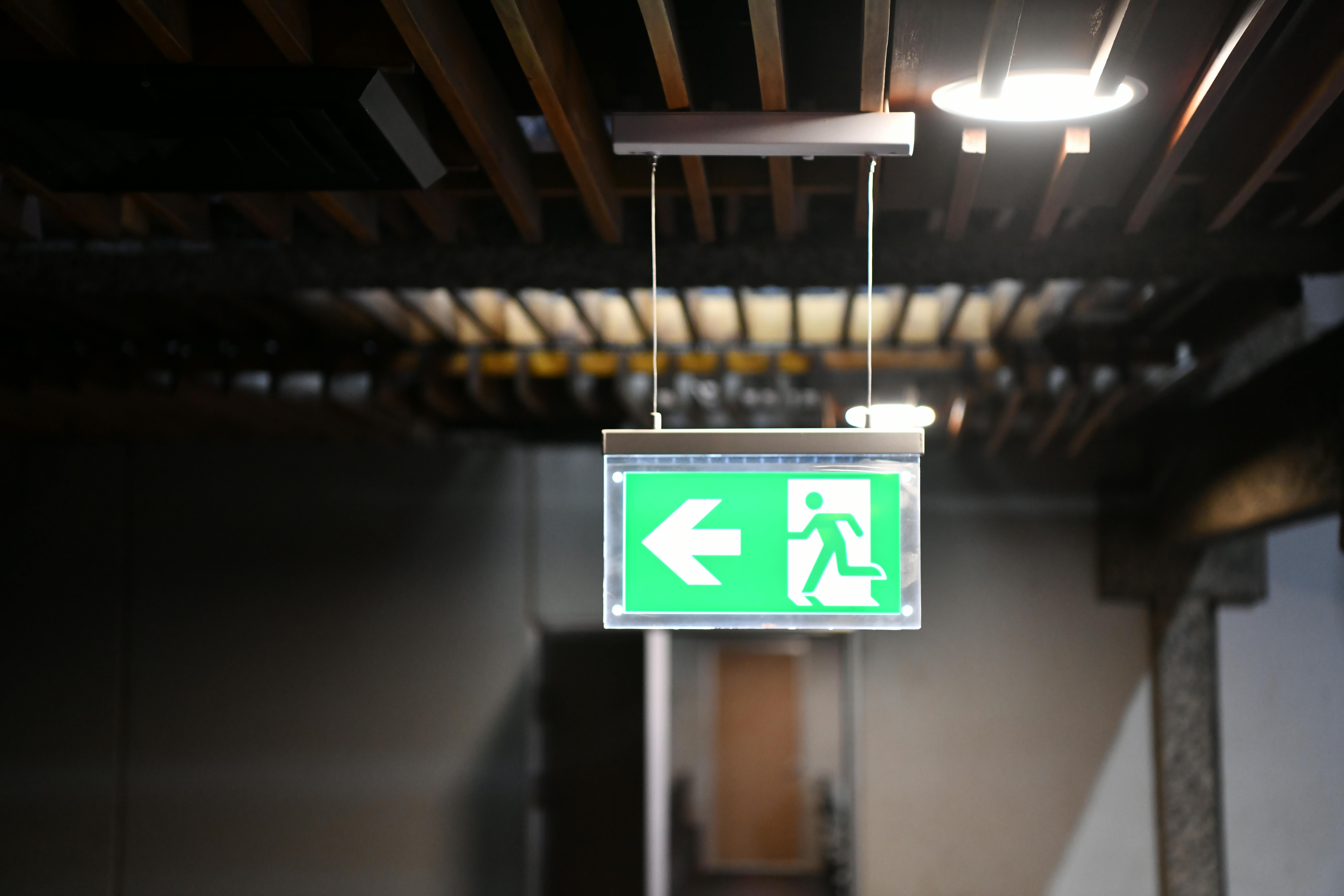 Modern Indoor Emergency Exit Sign in Nairobi · Free Stock Photo