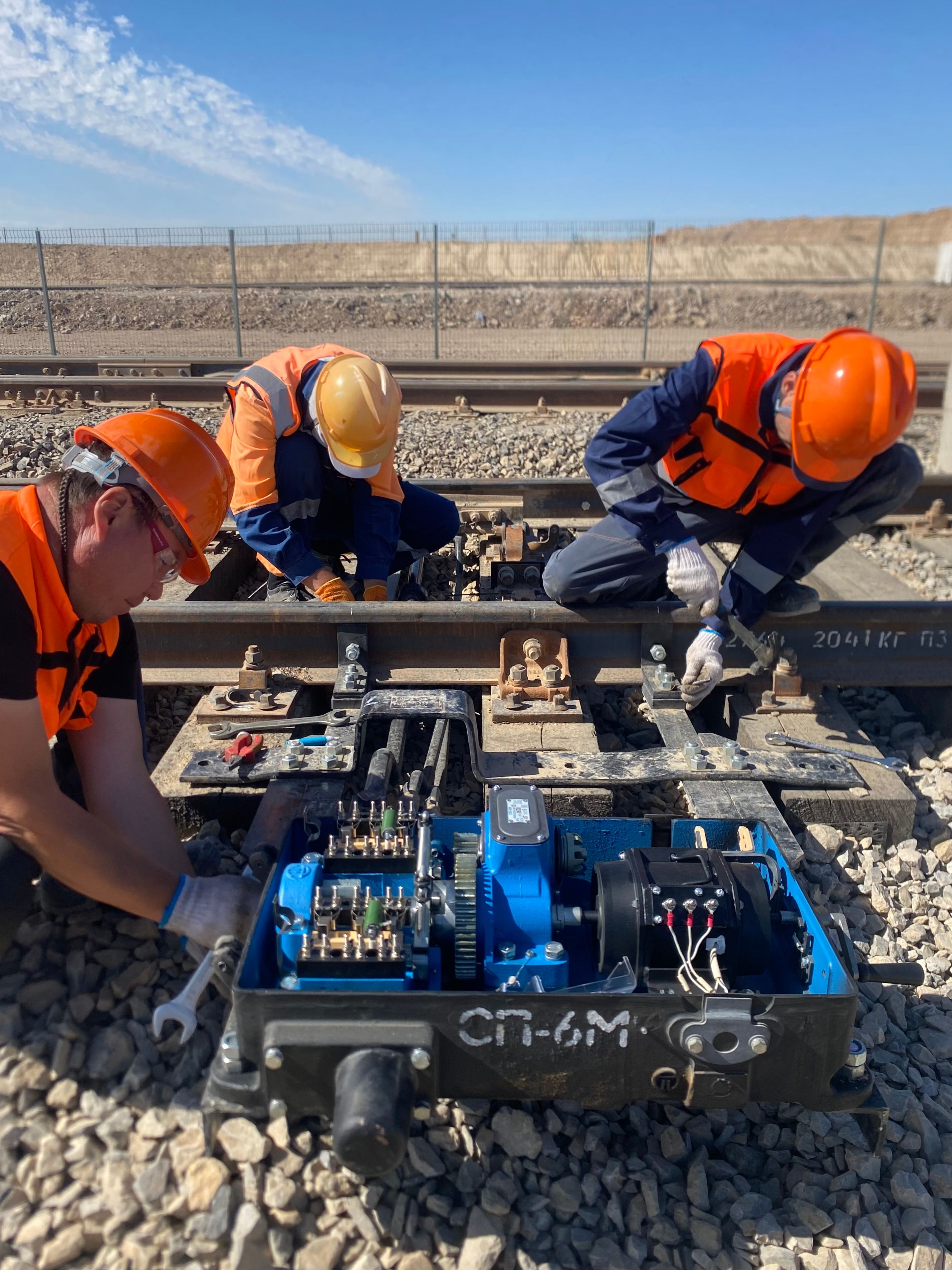 Railway Maintenance Workers in Жанатас · Free Stock Photo
