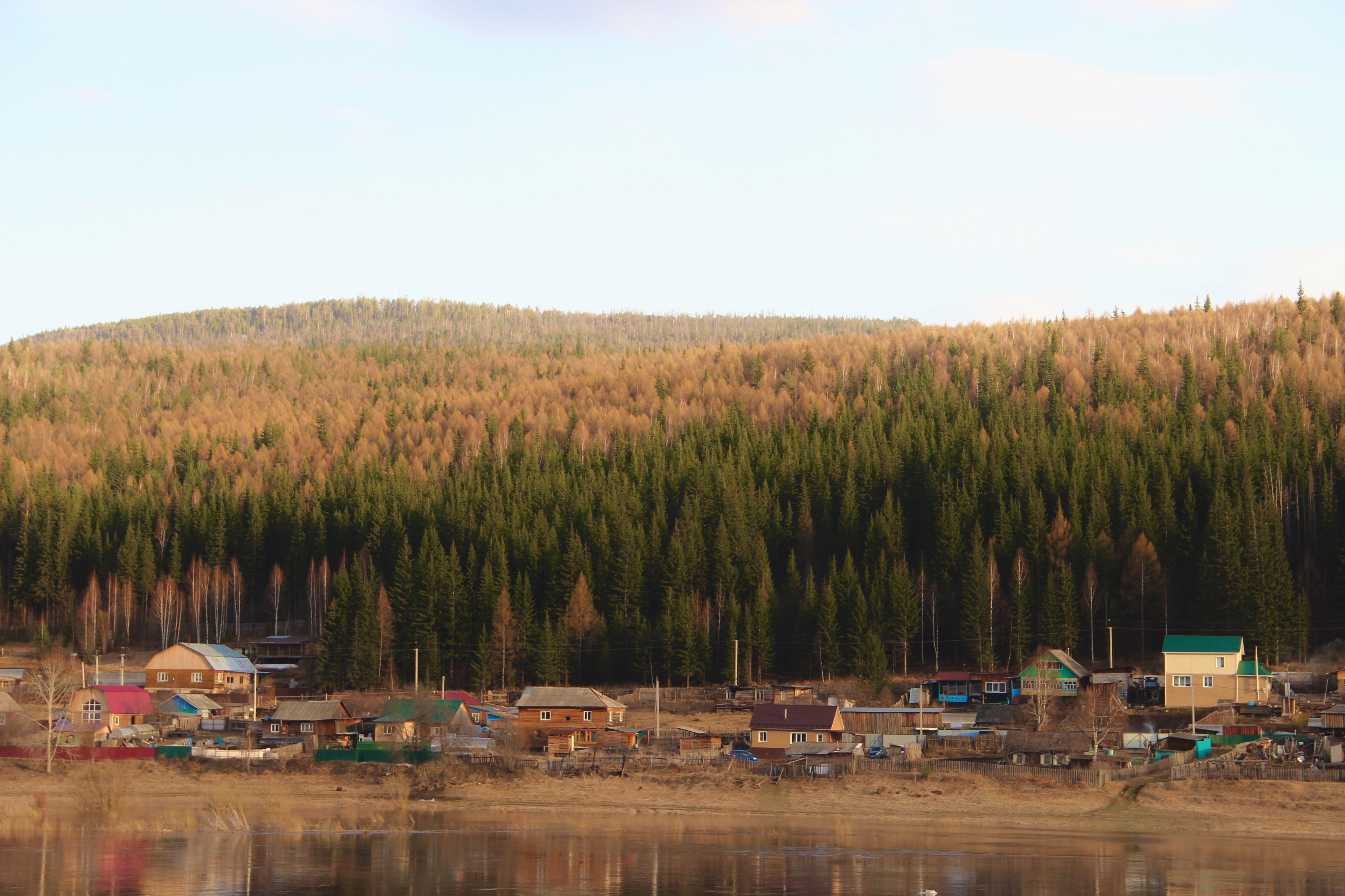 Scenic View of Village near Irkutsk Forest · Free Stock Photo