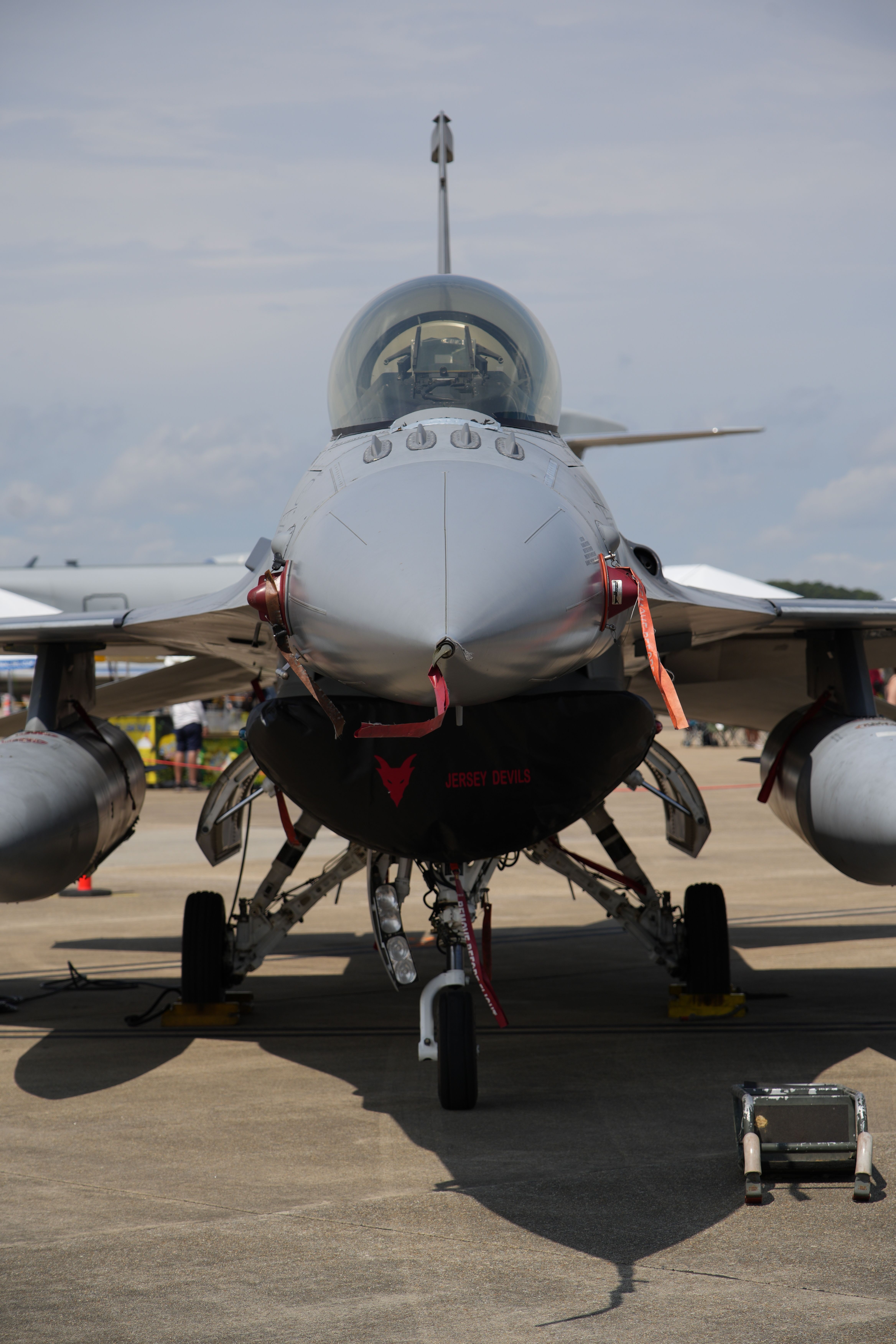 Front View of Fighter Jet on Runway in Hampton · Free Stock Photo
