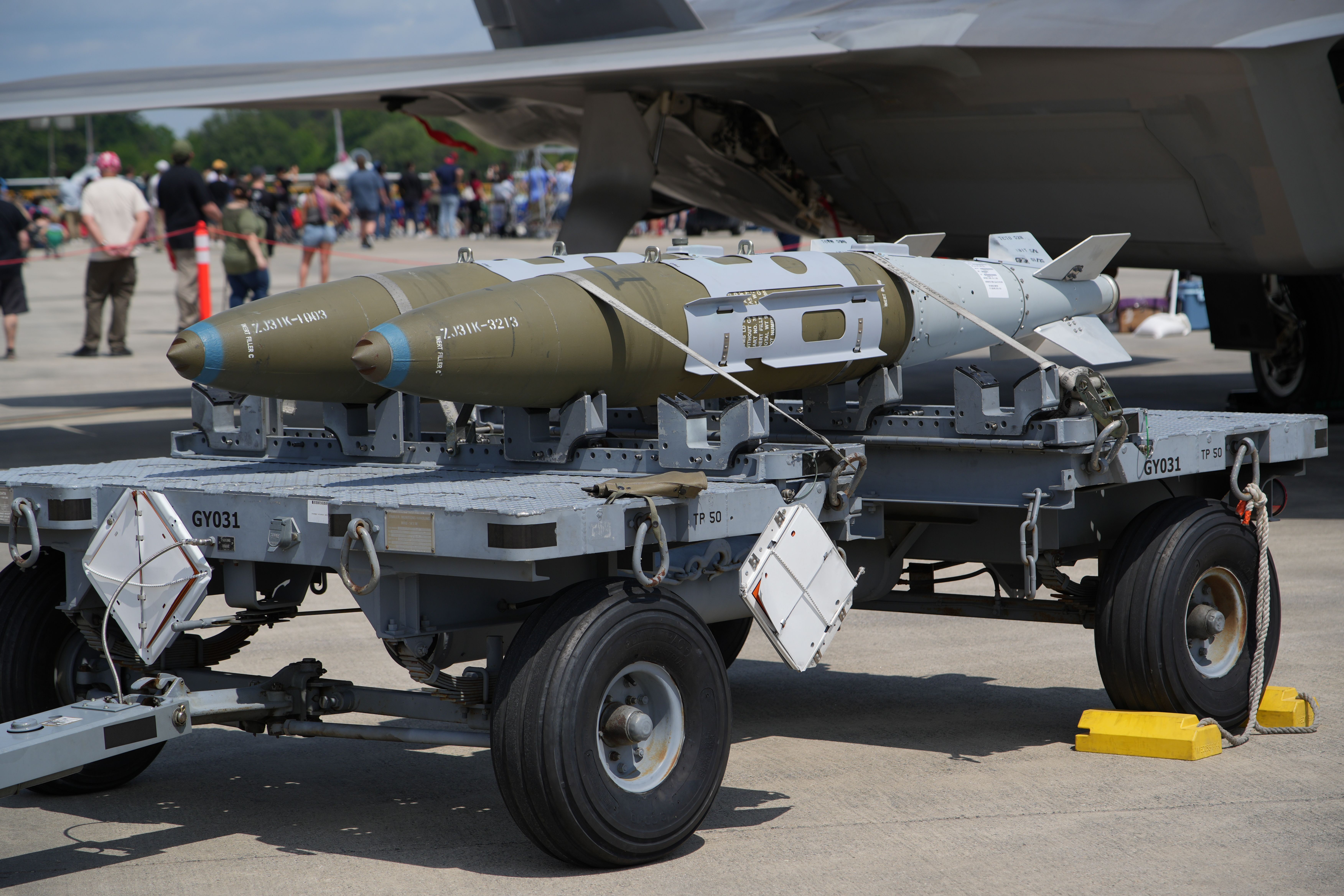 Military Aircraft Weapons Display at Air Show · Free Stock Photo