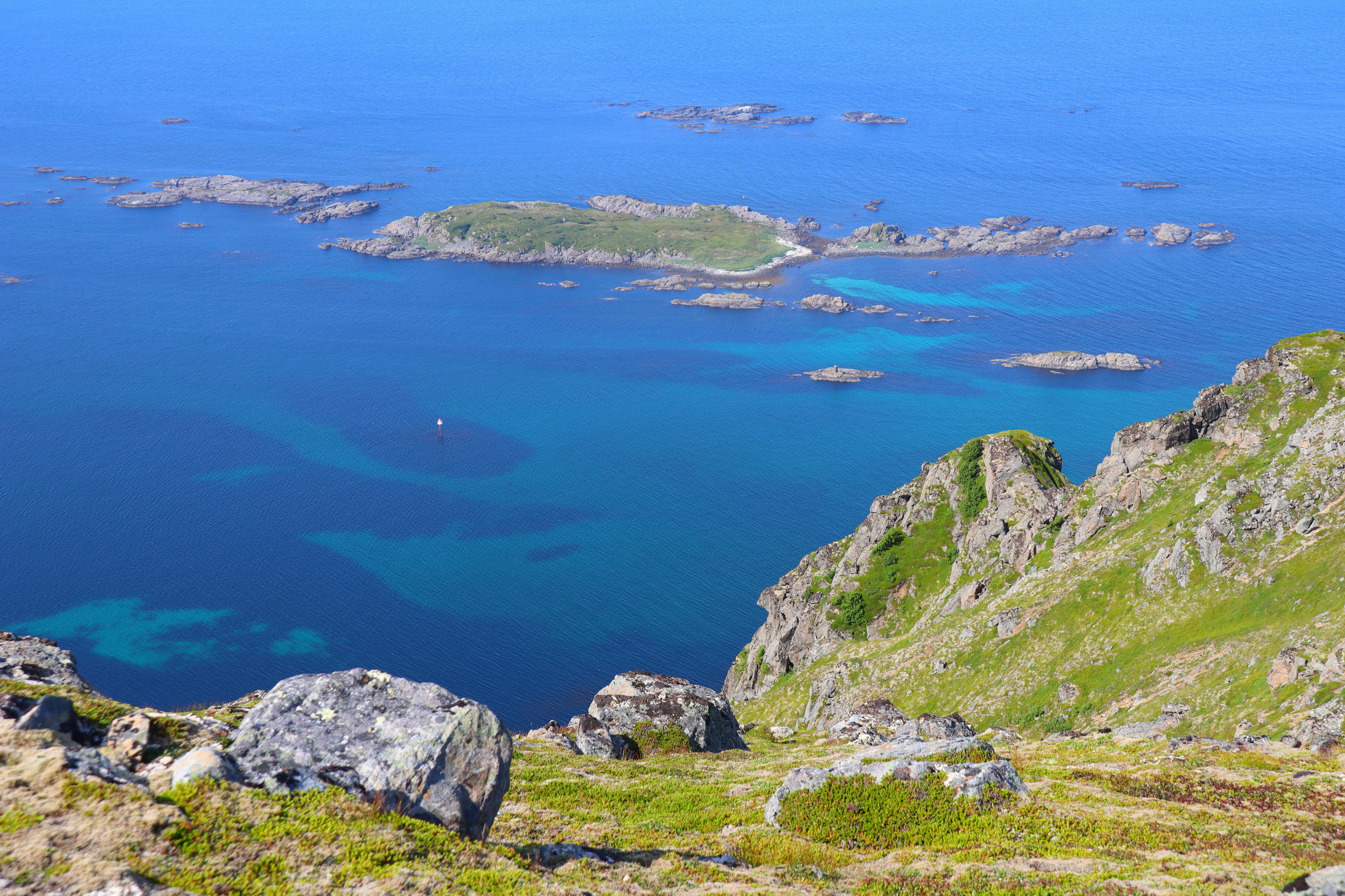 Scenic Aerial View of Rocky Coastline and Islands · Free Stock Photo