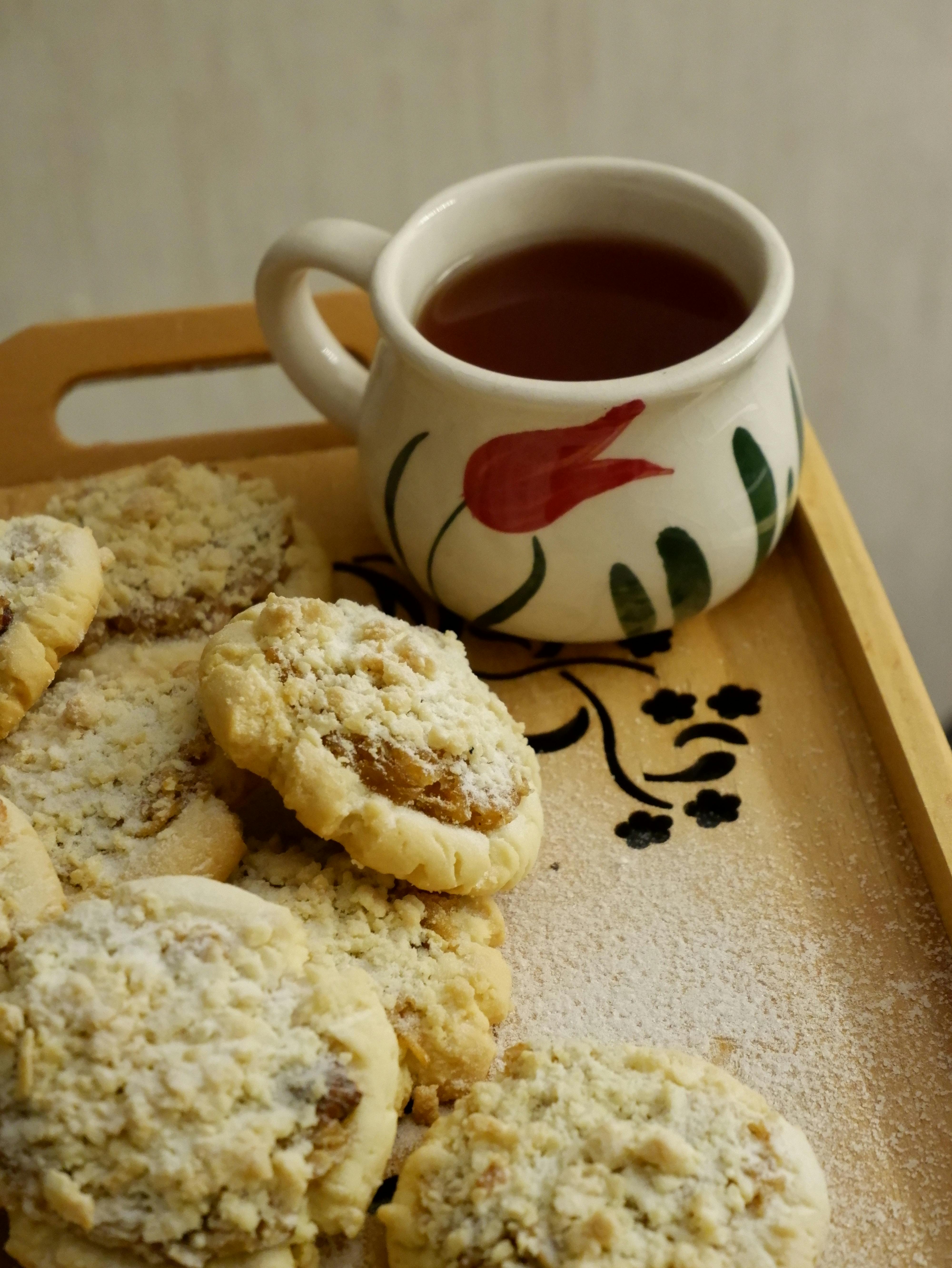 Warm Tea and Homemade Crumble Cookies on Tray · Free Stock Photo