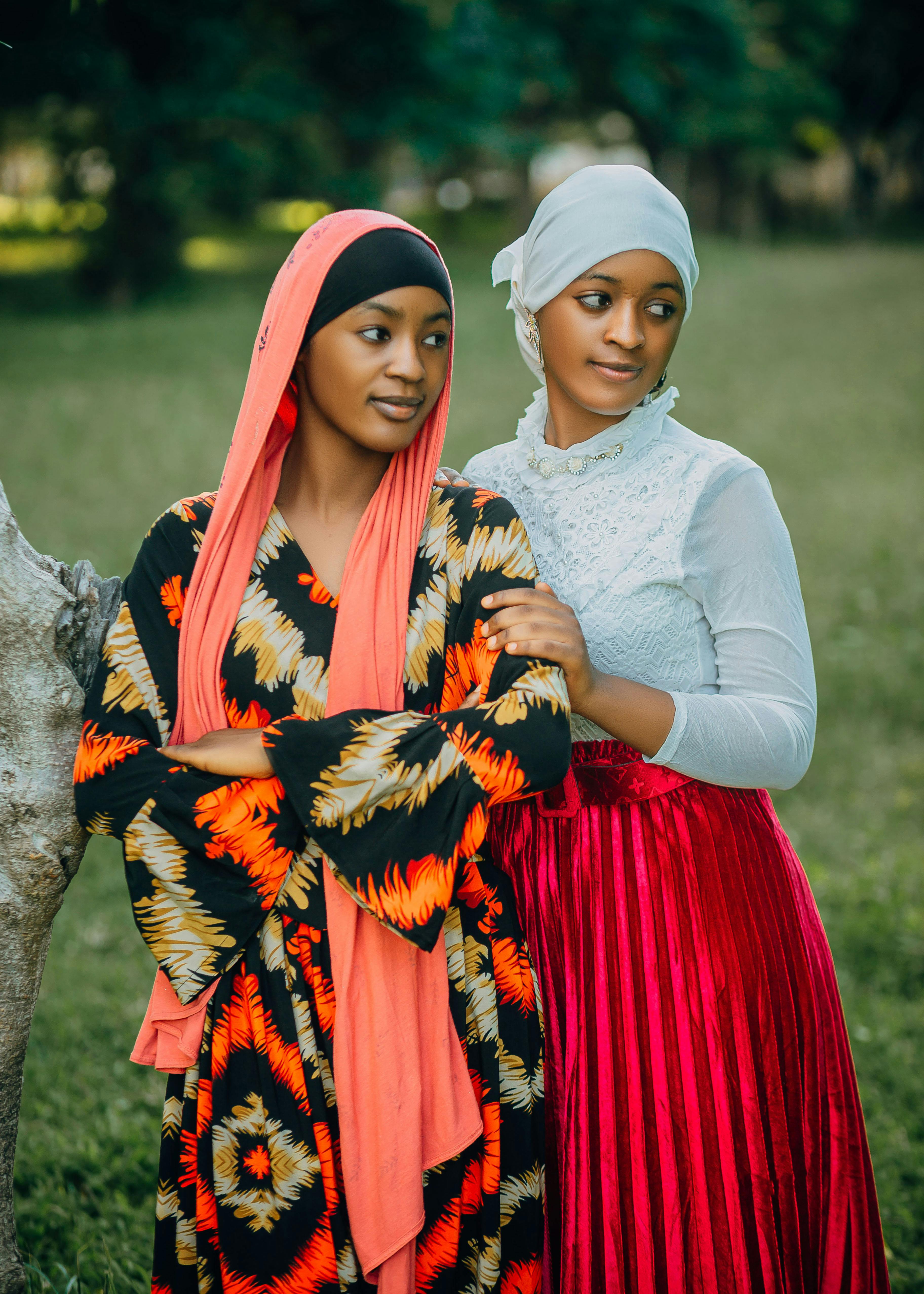 Elegant Nigerian Women in Traditional Attire Outdoors · Free Stock Photo