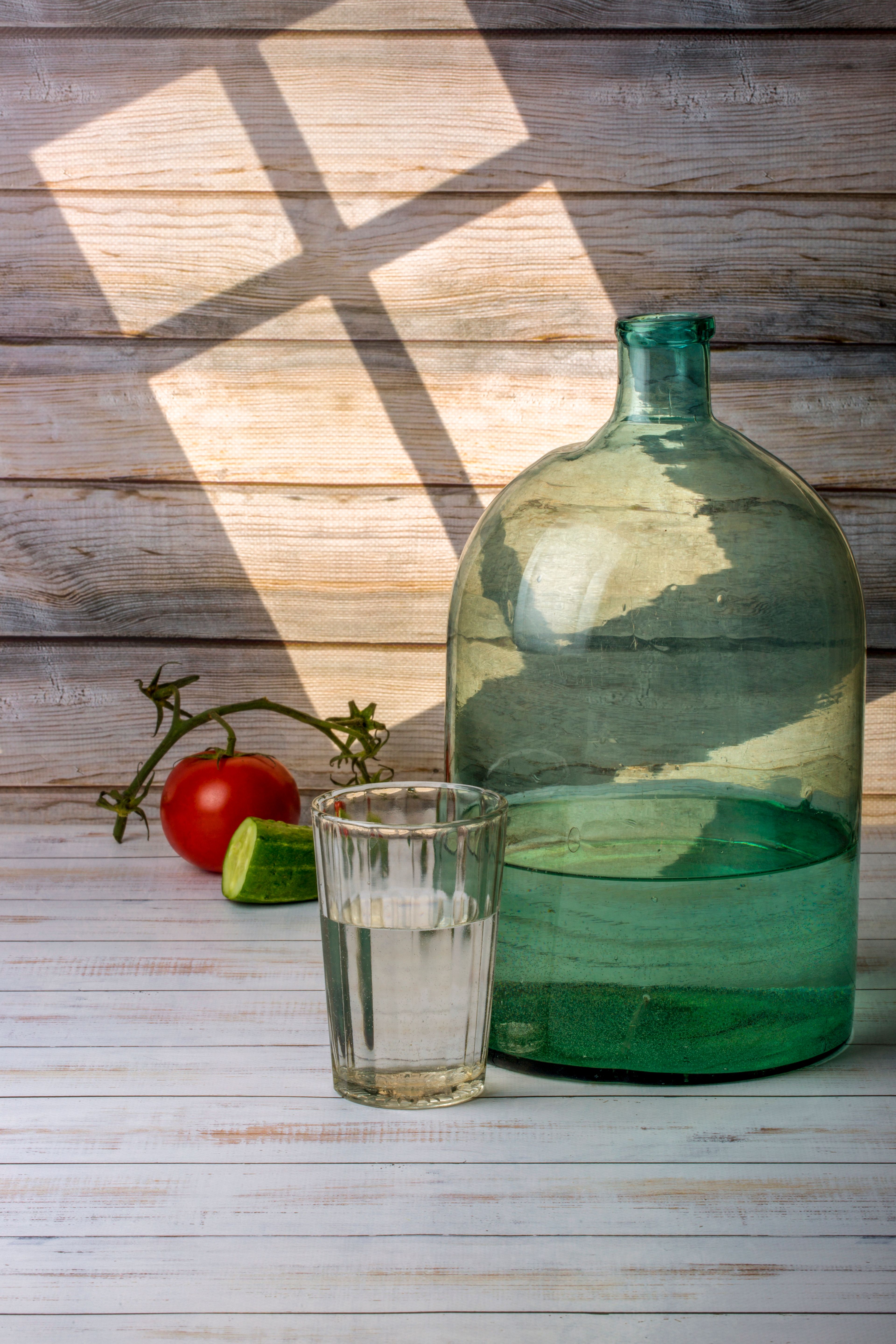 Artistic Still Life with Vintage Glass Bottles · Free Stock Photo