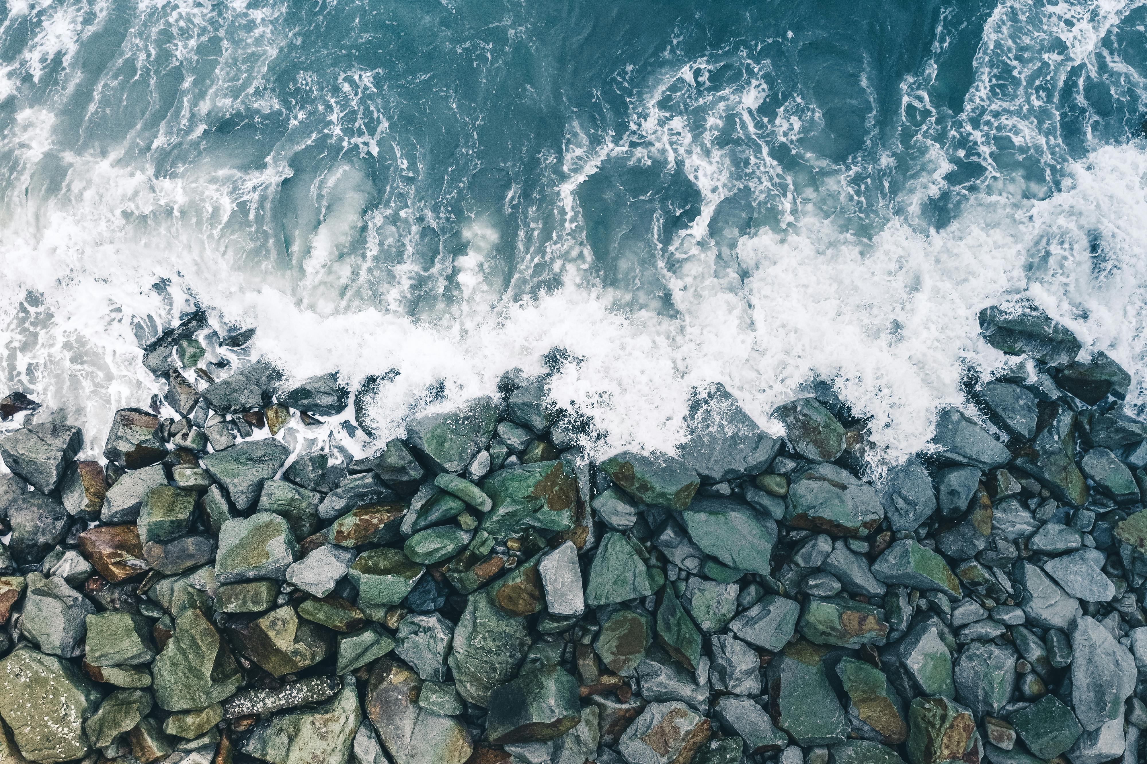 Waves Crashing on Coastal Rocks · Free Stock Photo