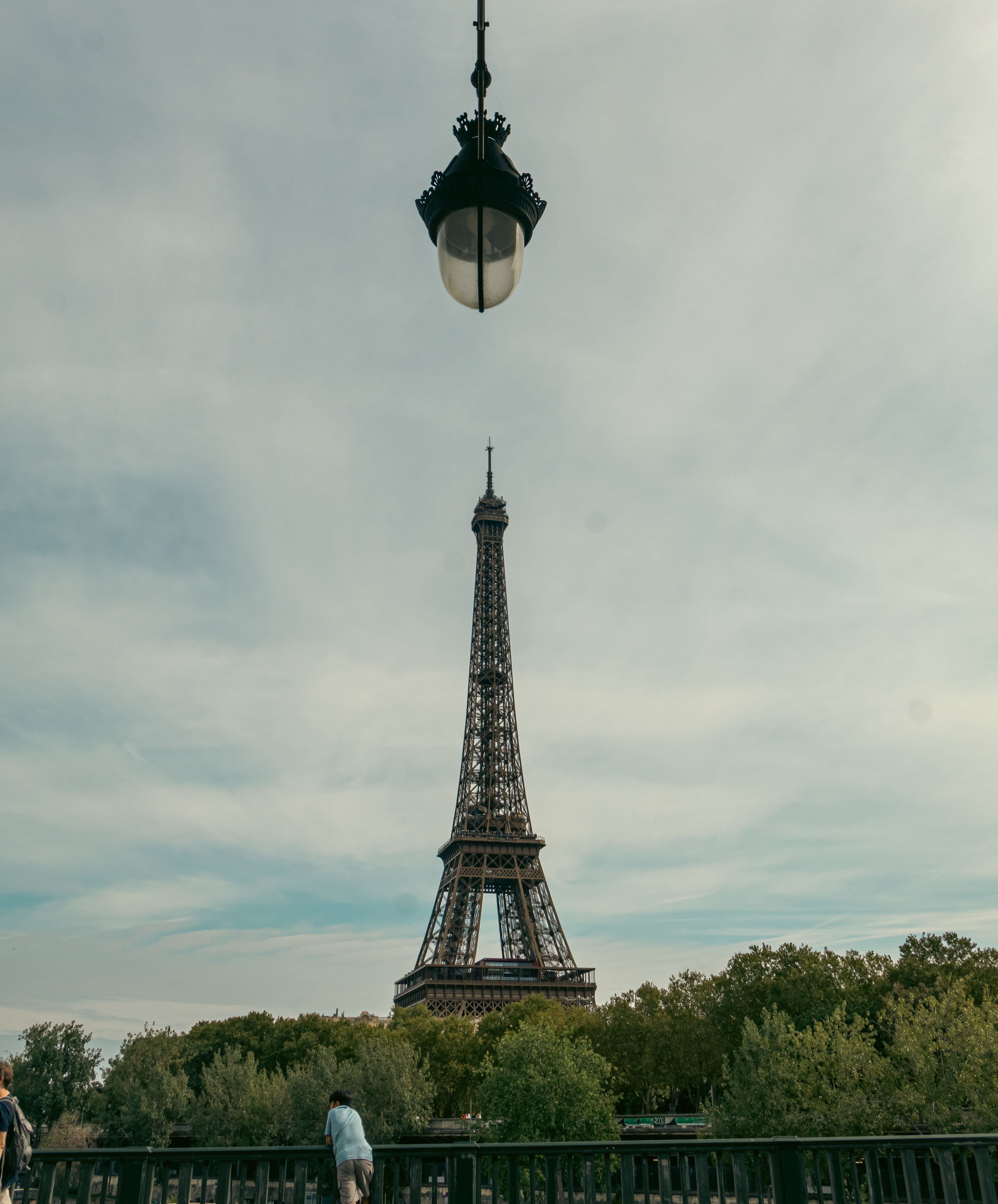 Eiffel Tower View with Parisian Lamp Post · Free Stock Photo