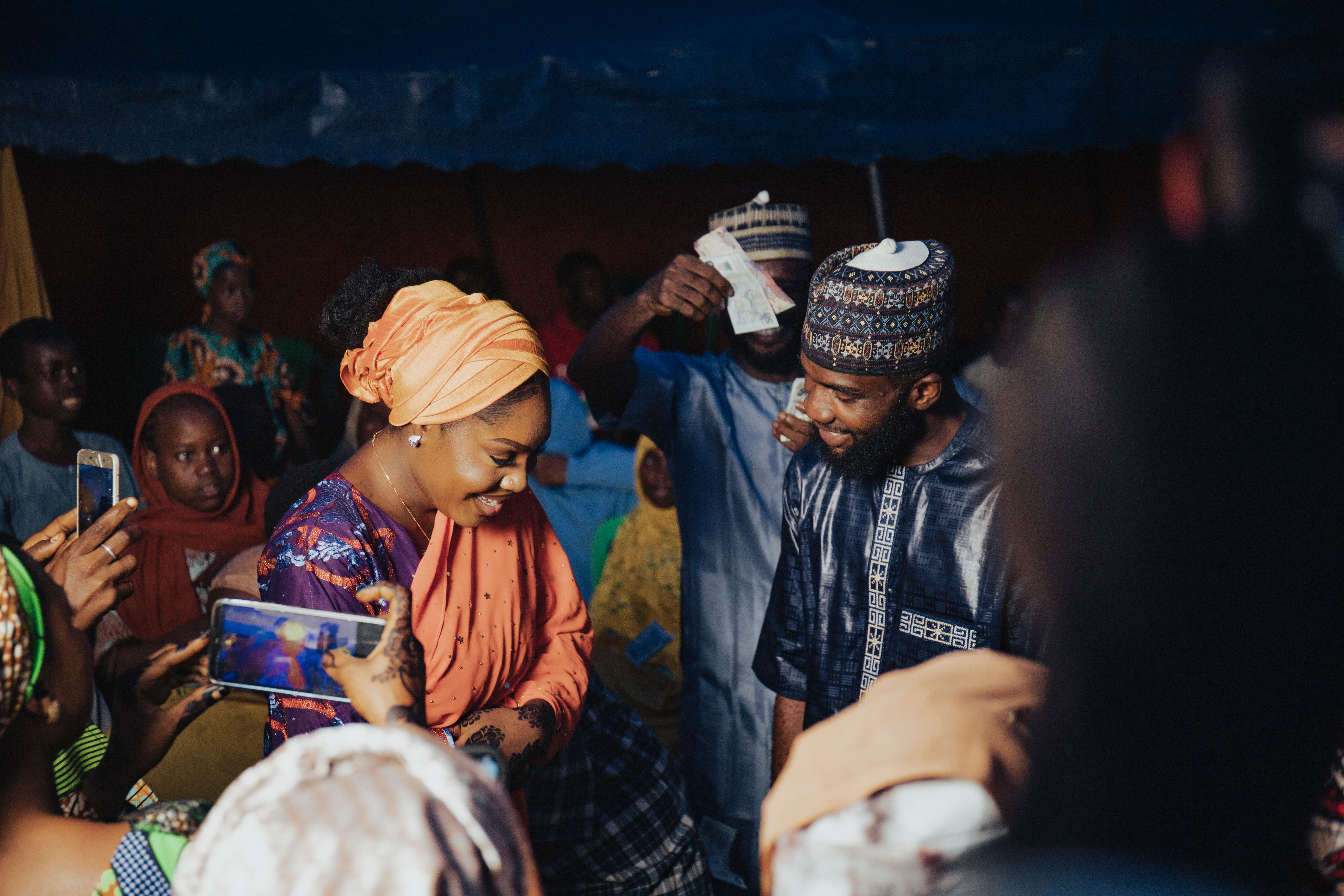 Traditional Festive Celebration with Joyful Crowd · Free Stock Photo