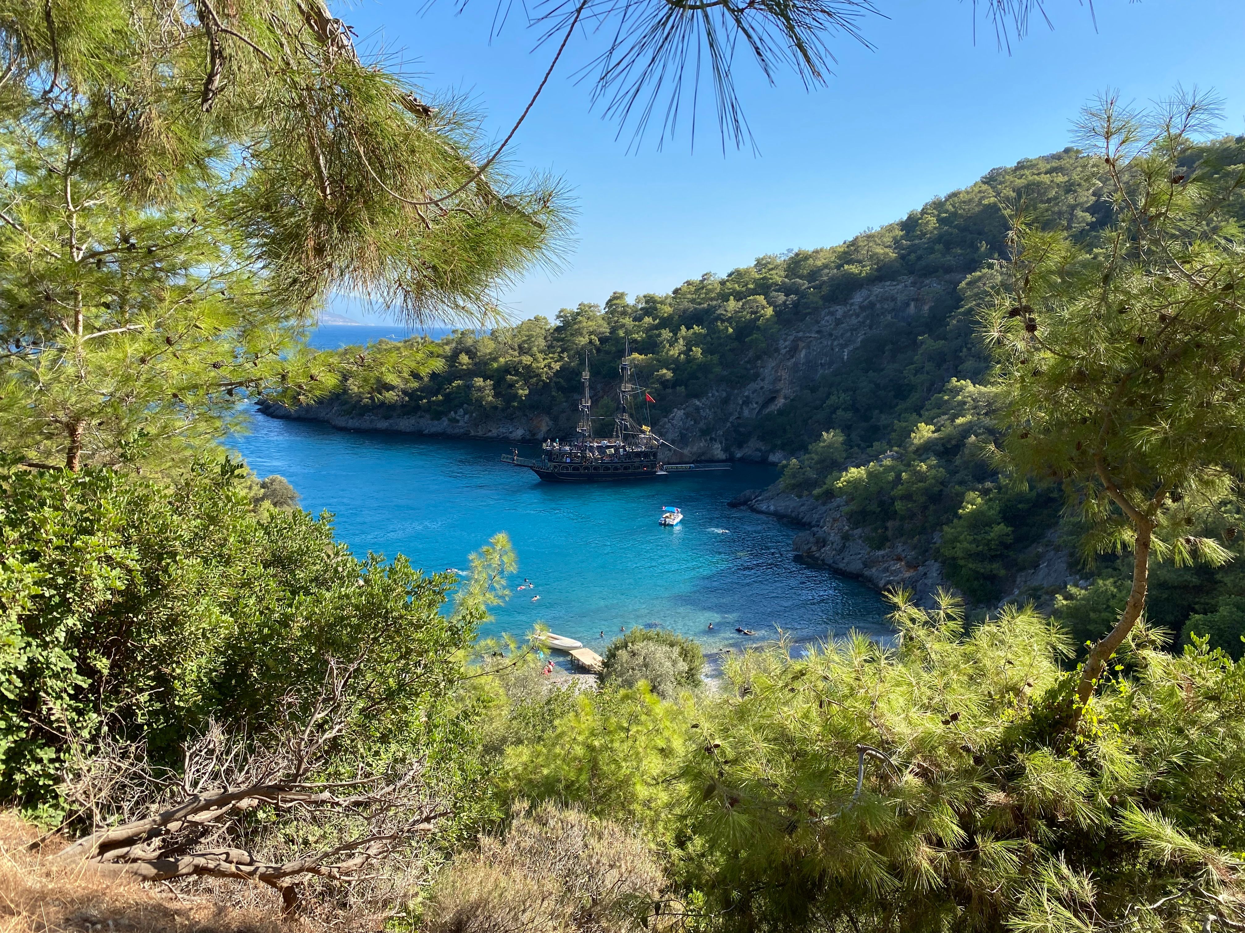Scenic View of Pirate Ship in Fethiye Bay · Free Stock Photo