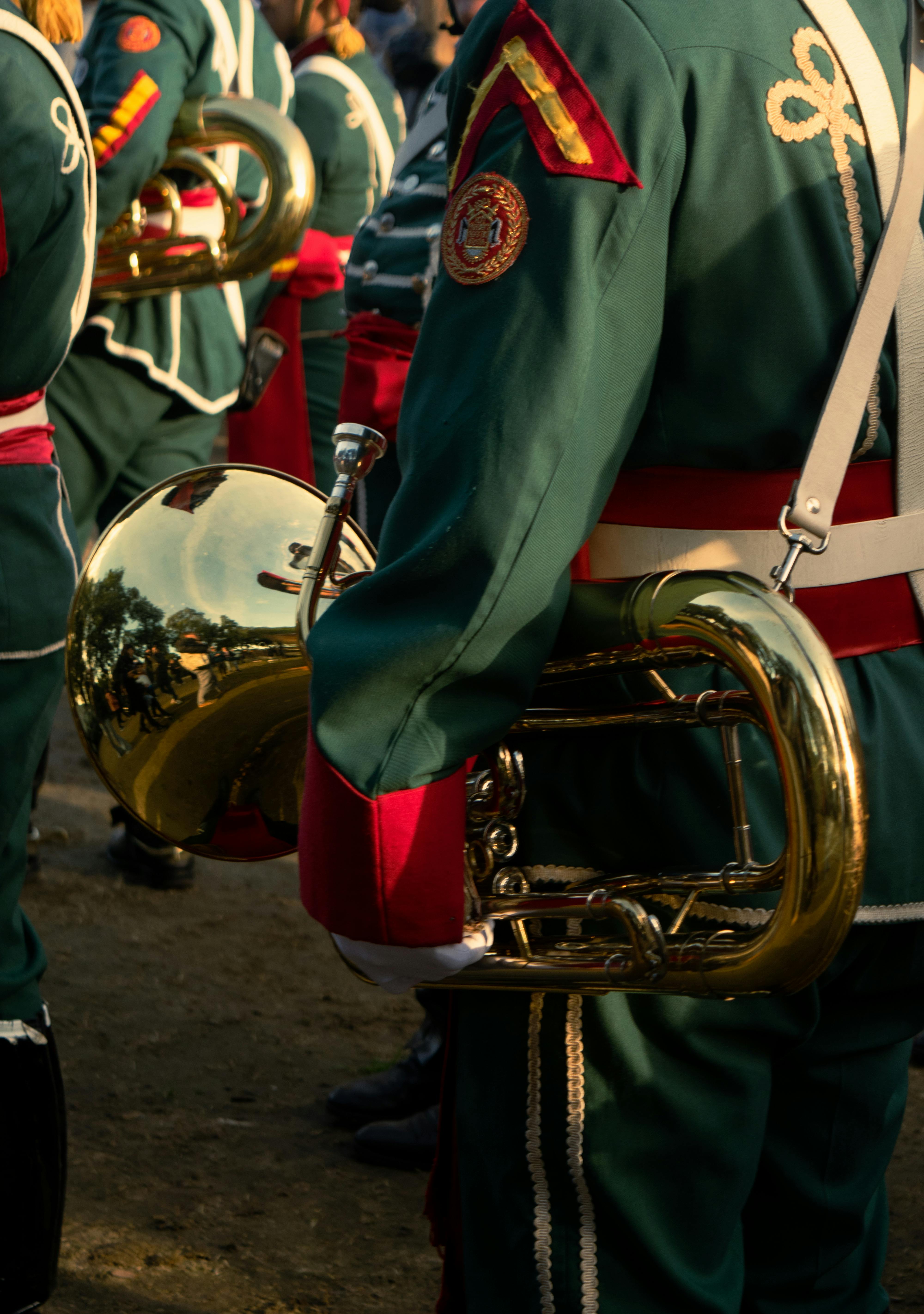 Marching Band Members Holding Brass Instruments · Free Stock Photo