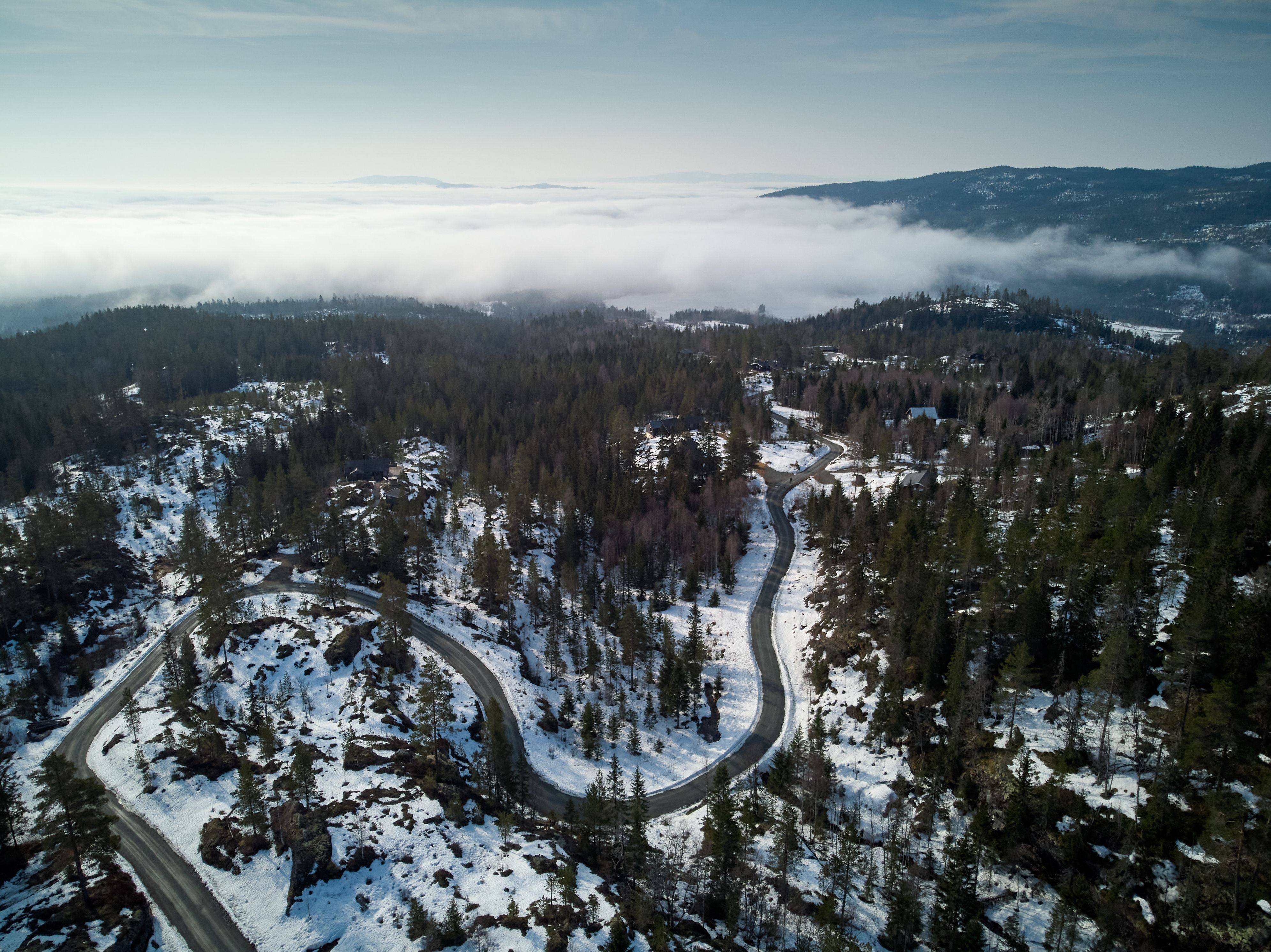 Scenic Winter View of Donner Pass at Sunrise · Free Stock Photo