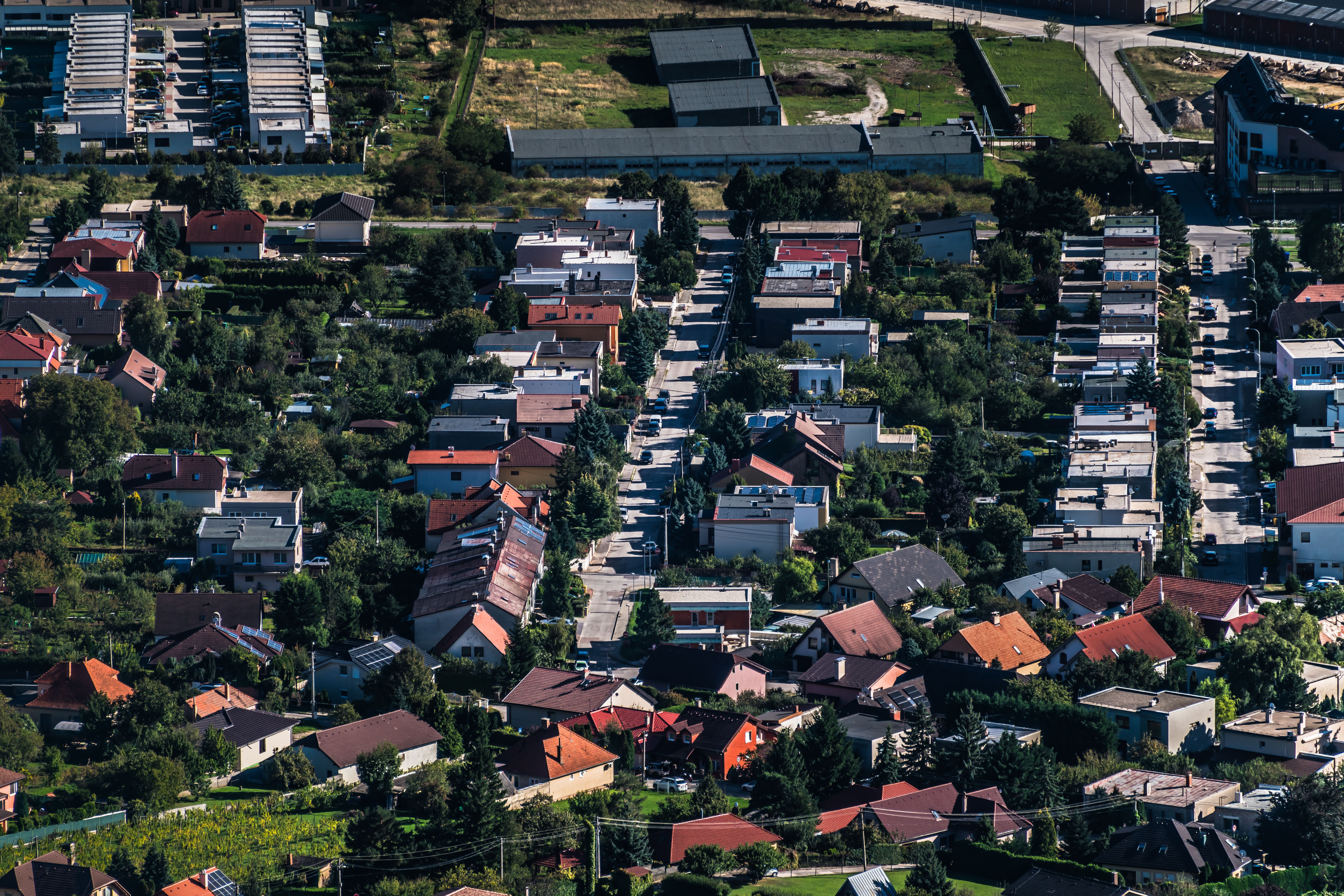 Aerial View of Residential Neighborhood in Nitra, Slovakia · Free Stock ...