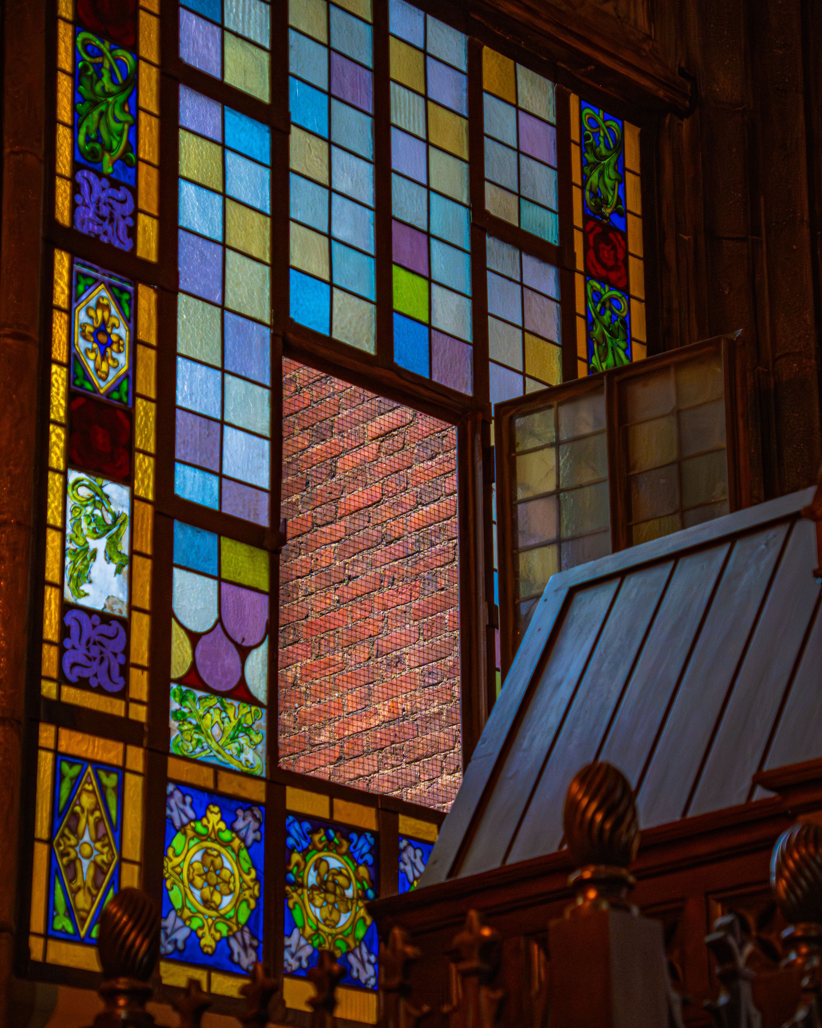 Vibrant Stained Glass Window in Historic Church · Free Stock Photo
