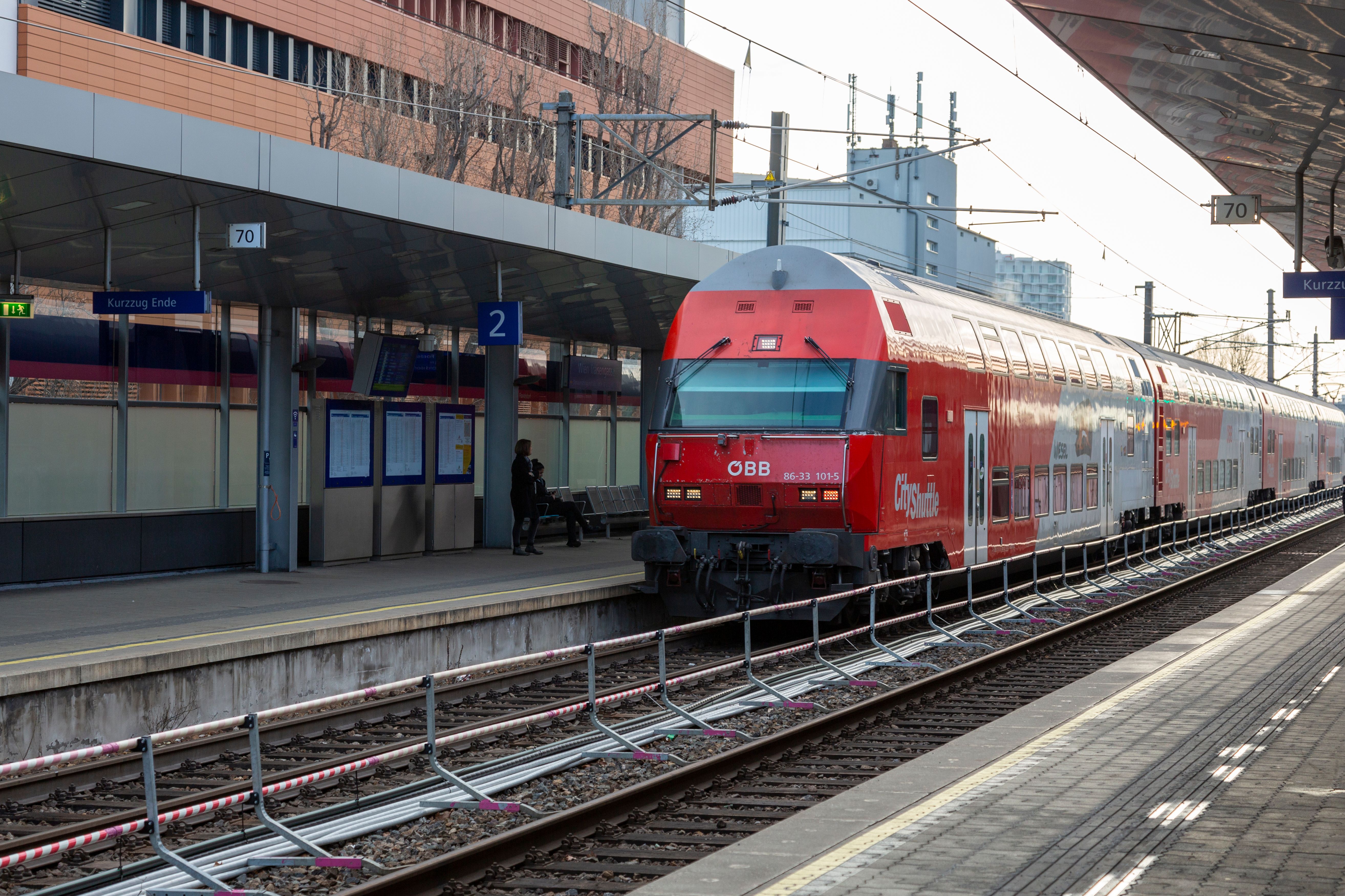Passenger Train at Modern European Railway Station · Free Stock Photo