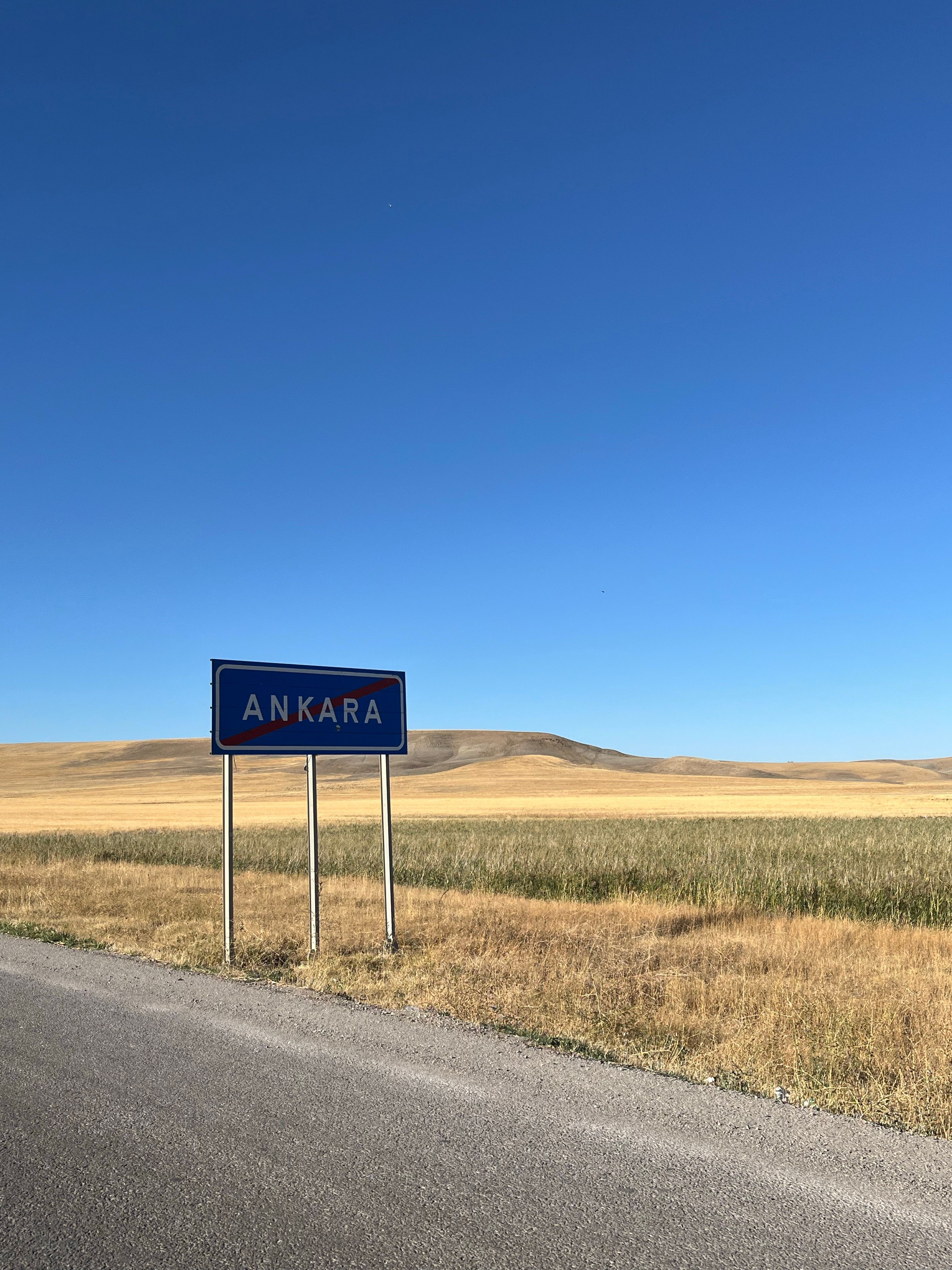 Roadside view of Ankara sign in rural Turkey · Free Stock Photo
