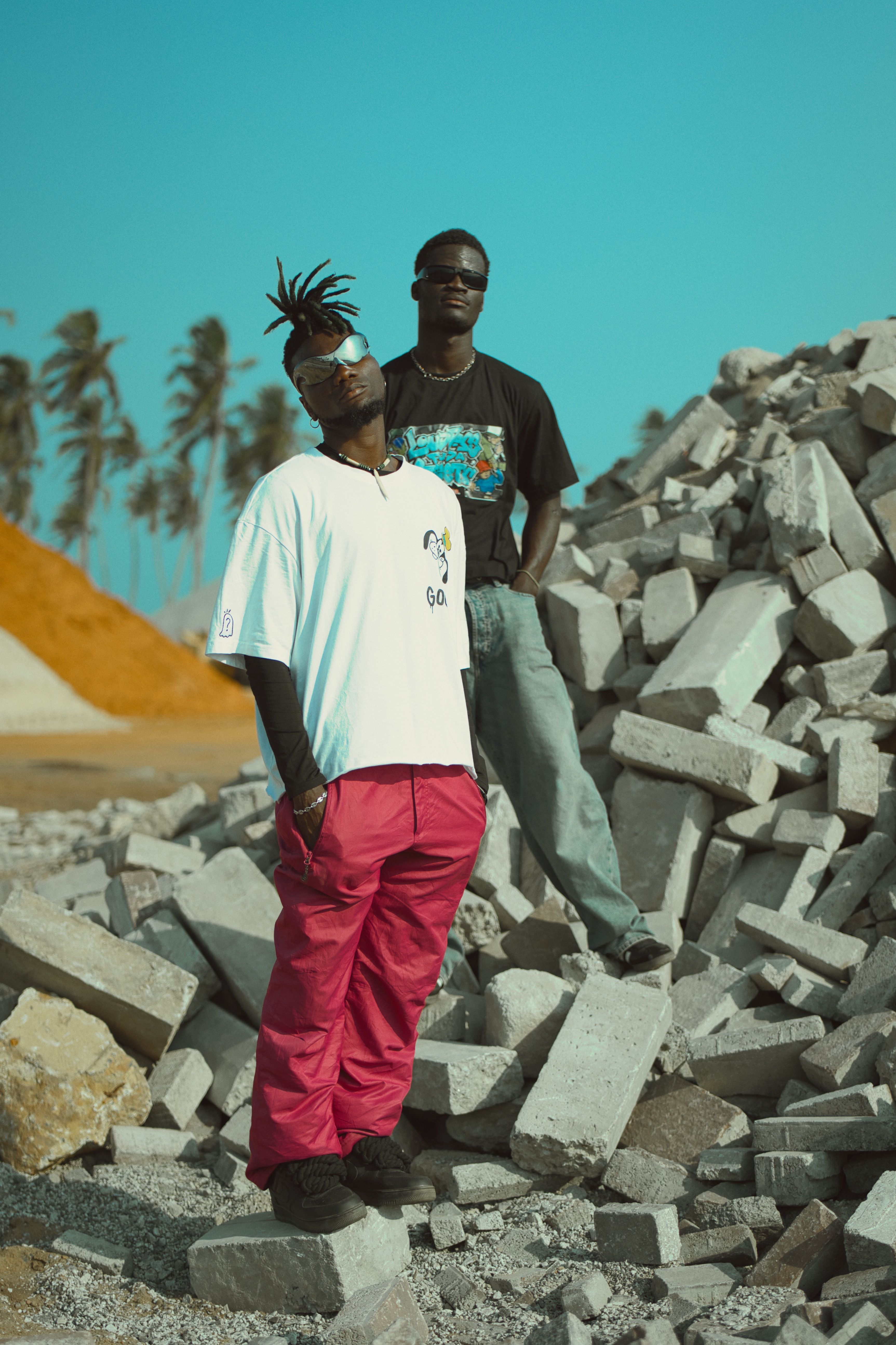 Urban style portraits amidst construction rubble · Free Stock Photo