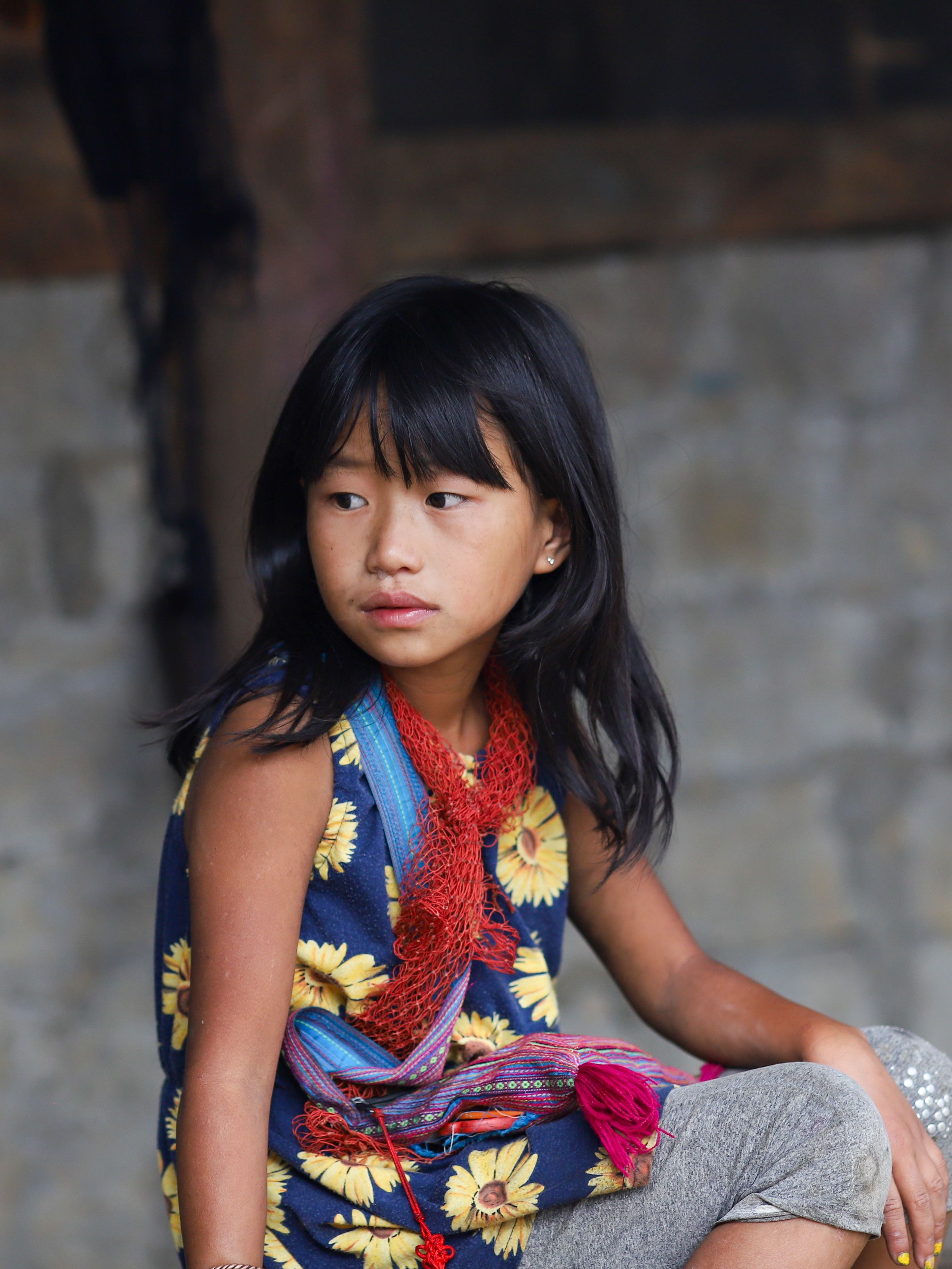 Portrait of a Child in Traditional Hmong Attire · Free Stock Photo