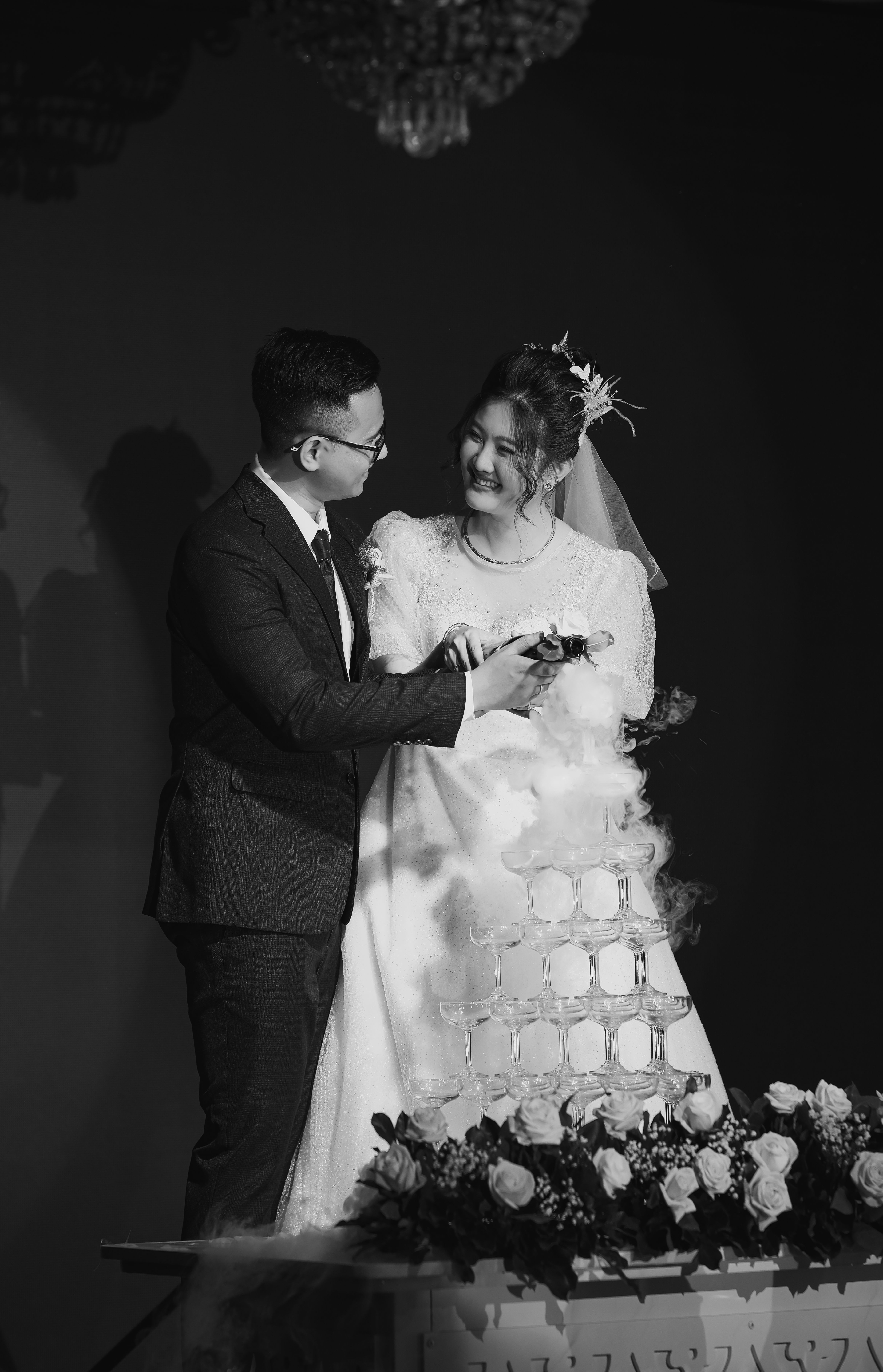 Elegant Black and White Wedding Ceremony Scene · Free Stock Photo