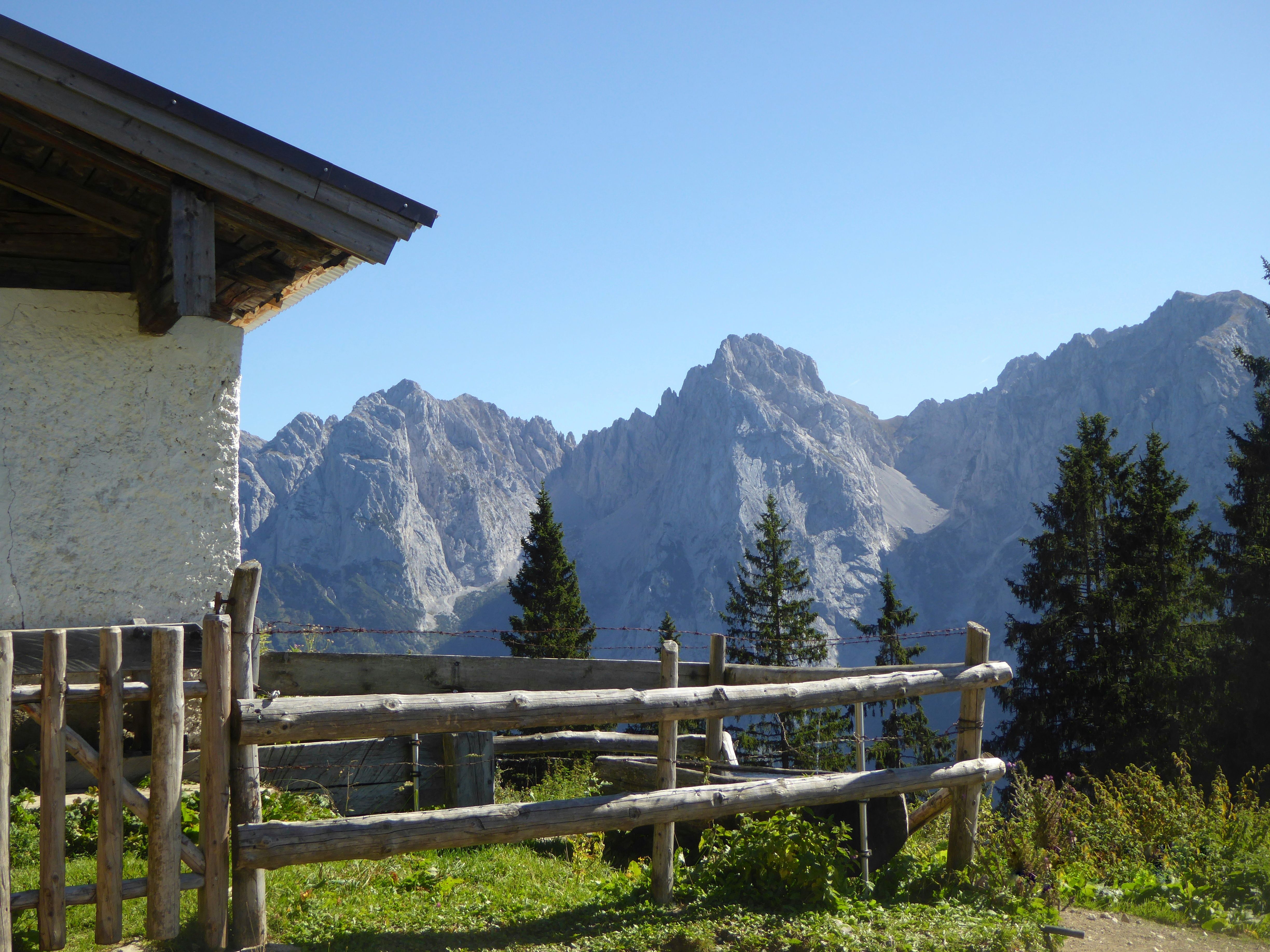 Rustic Cabin with Mountain View in Daylight · Free Stock Photo