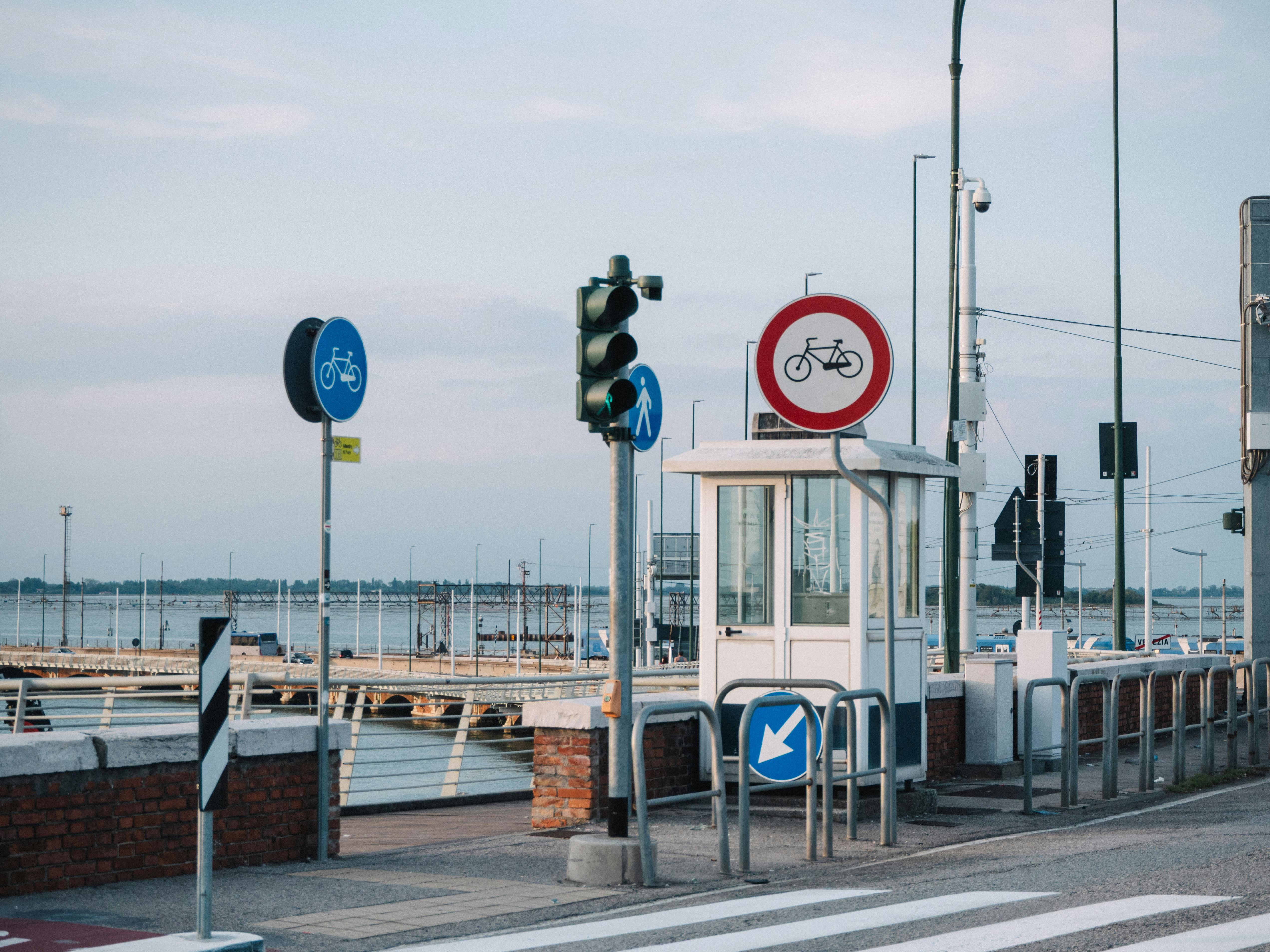 Bicycle Traffic Signs by Venice Waterfront · Free Stock Photo