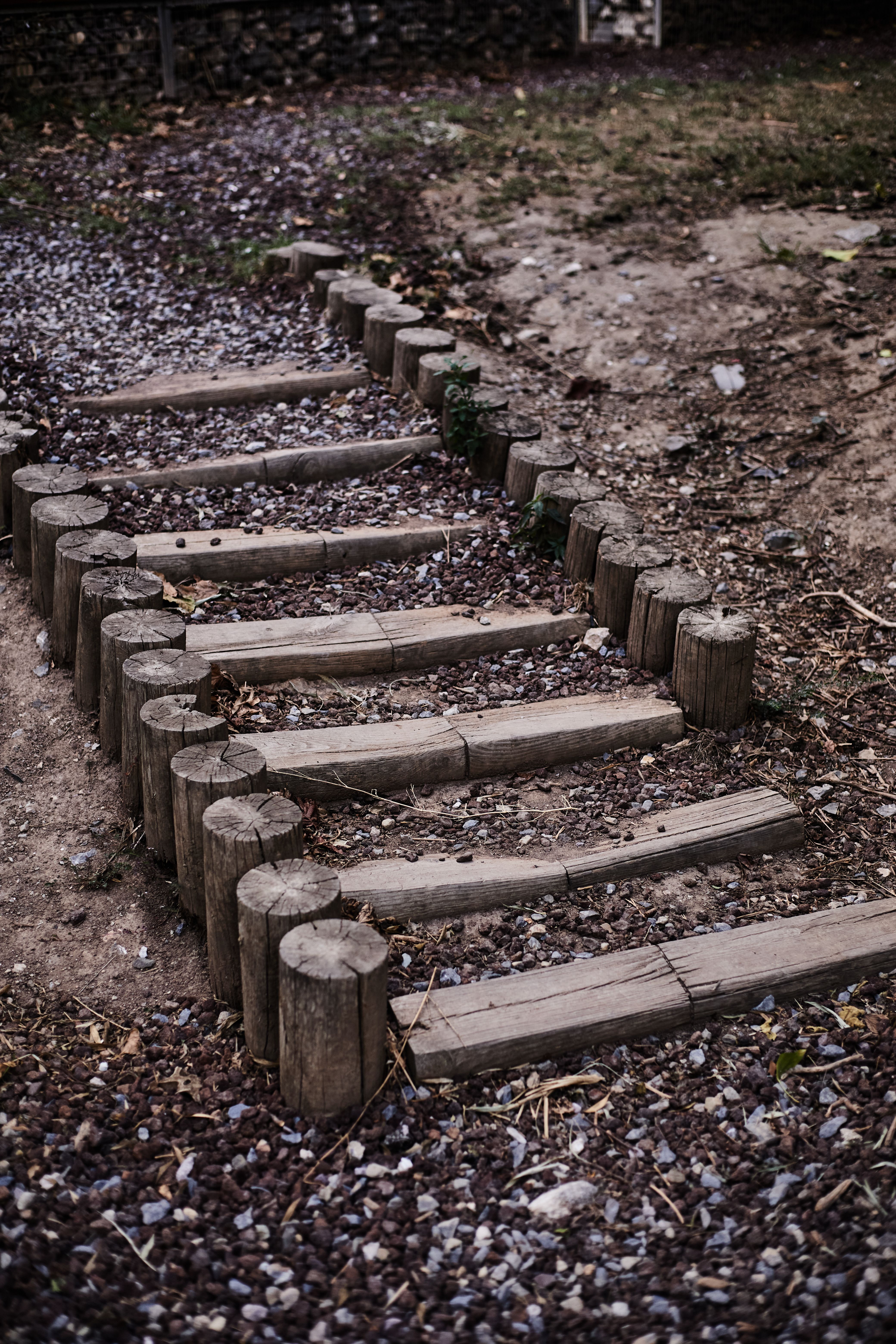 Timber Wood Steps With Gravel Photos, Download The BEST Free Timber ...