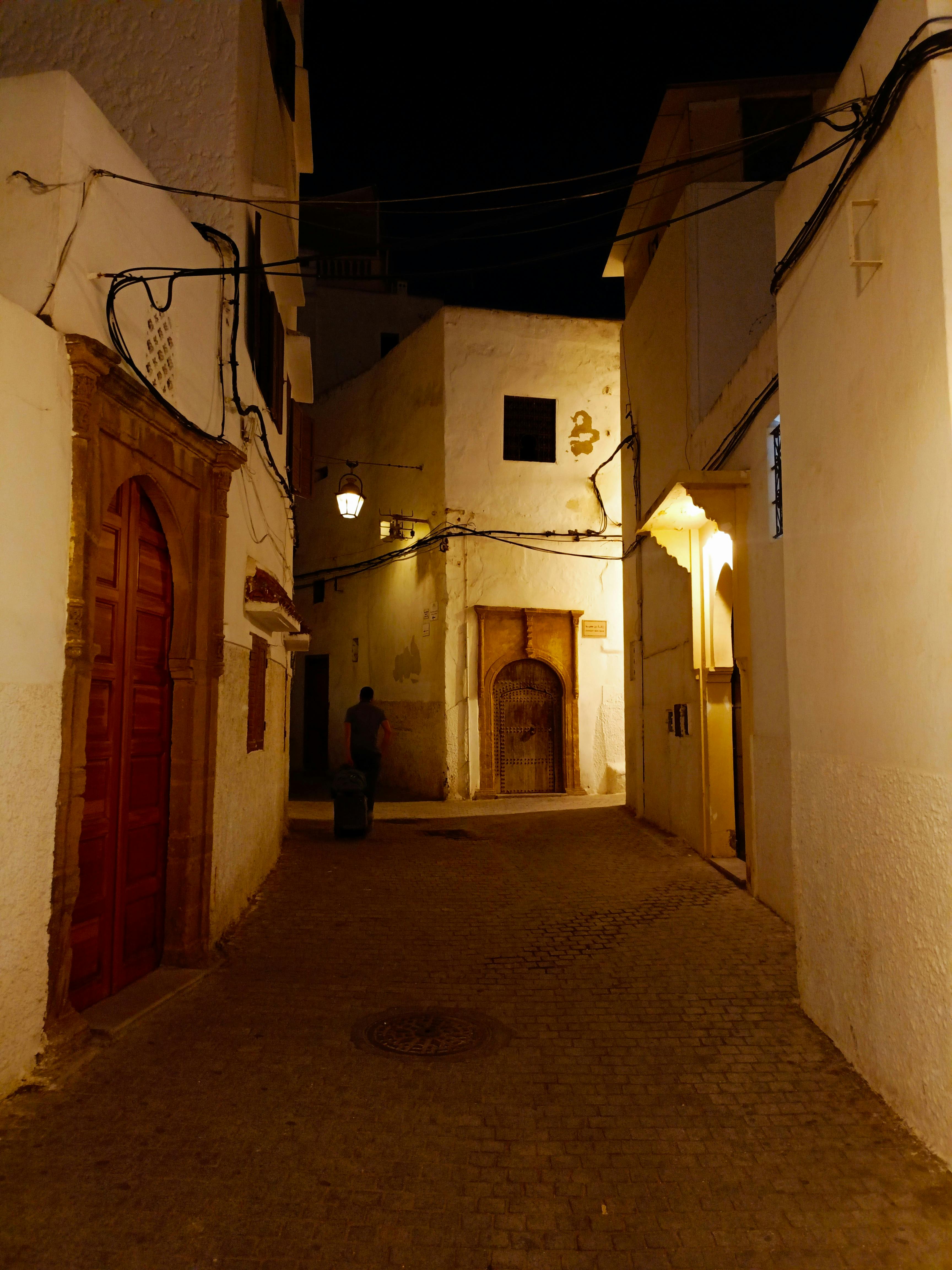Nighttime Street in Old Medina with Lanterns · Free Stock Photo