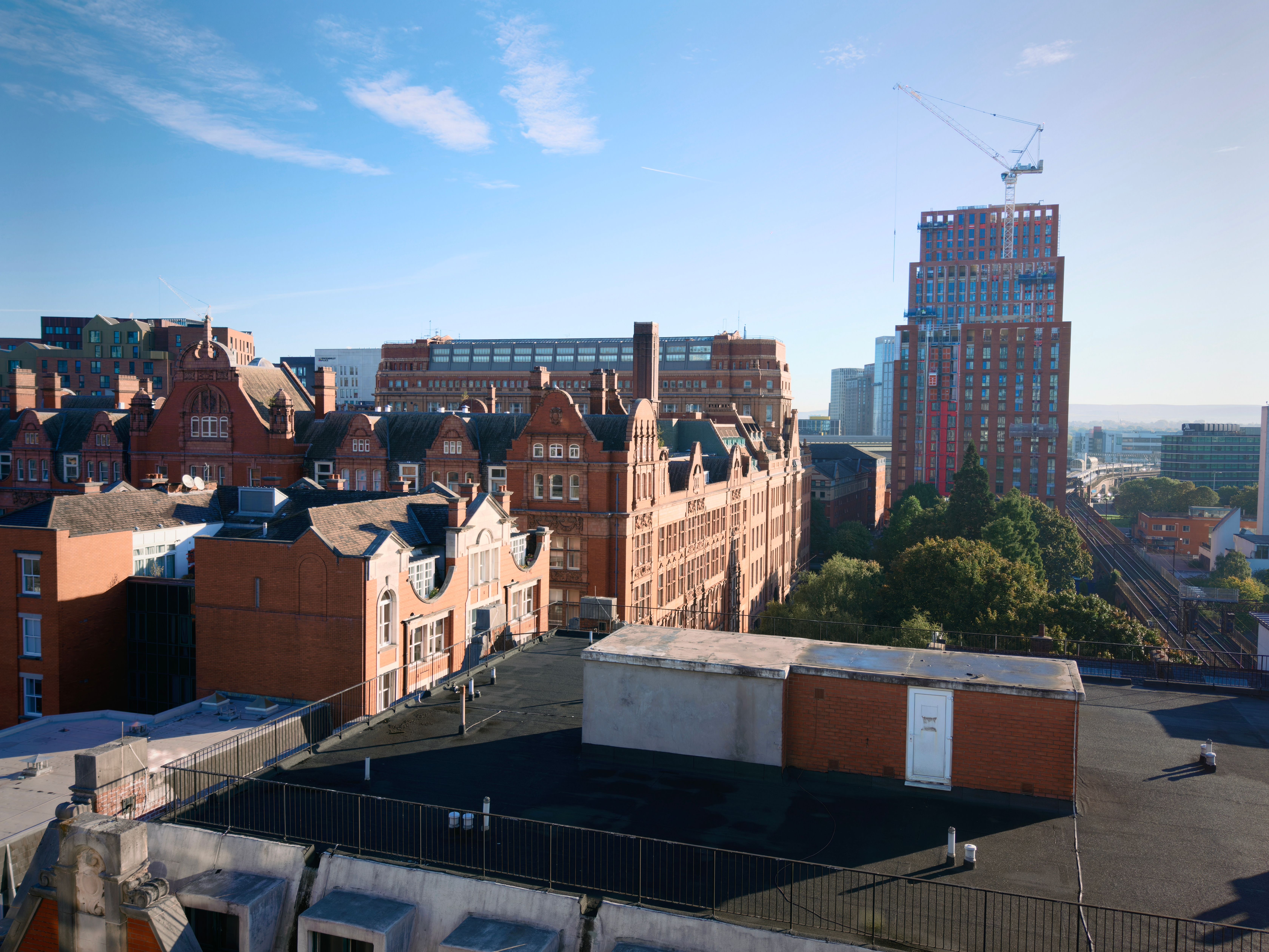 Urban Rooftop View with Historic and Modern Architecture · Free Stock Photo