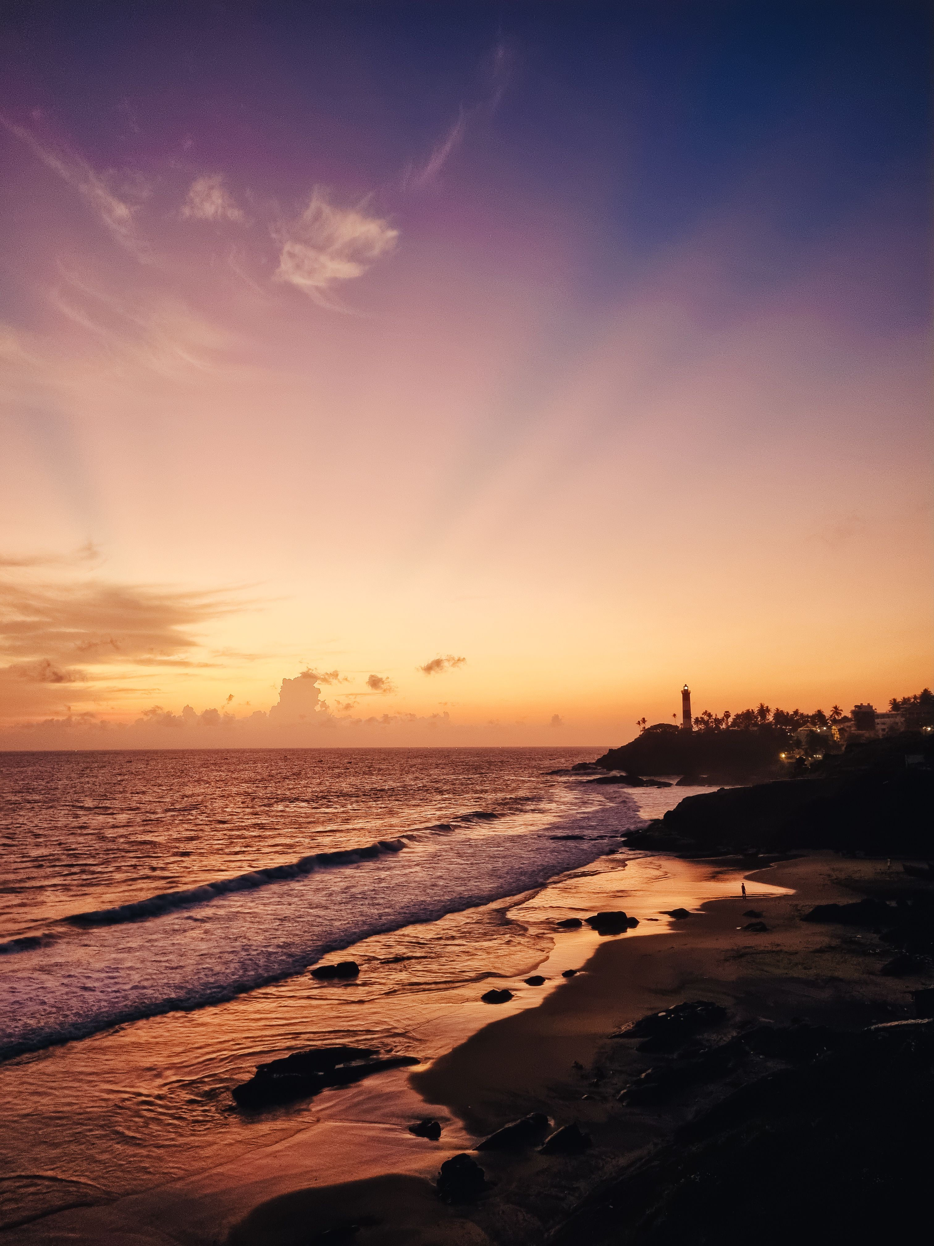 Stunning Sunset at Kovalam Beach, India · Free Stock Photo