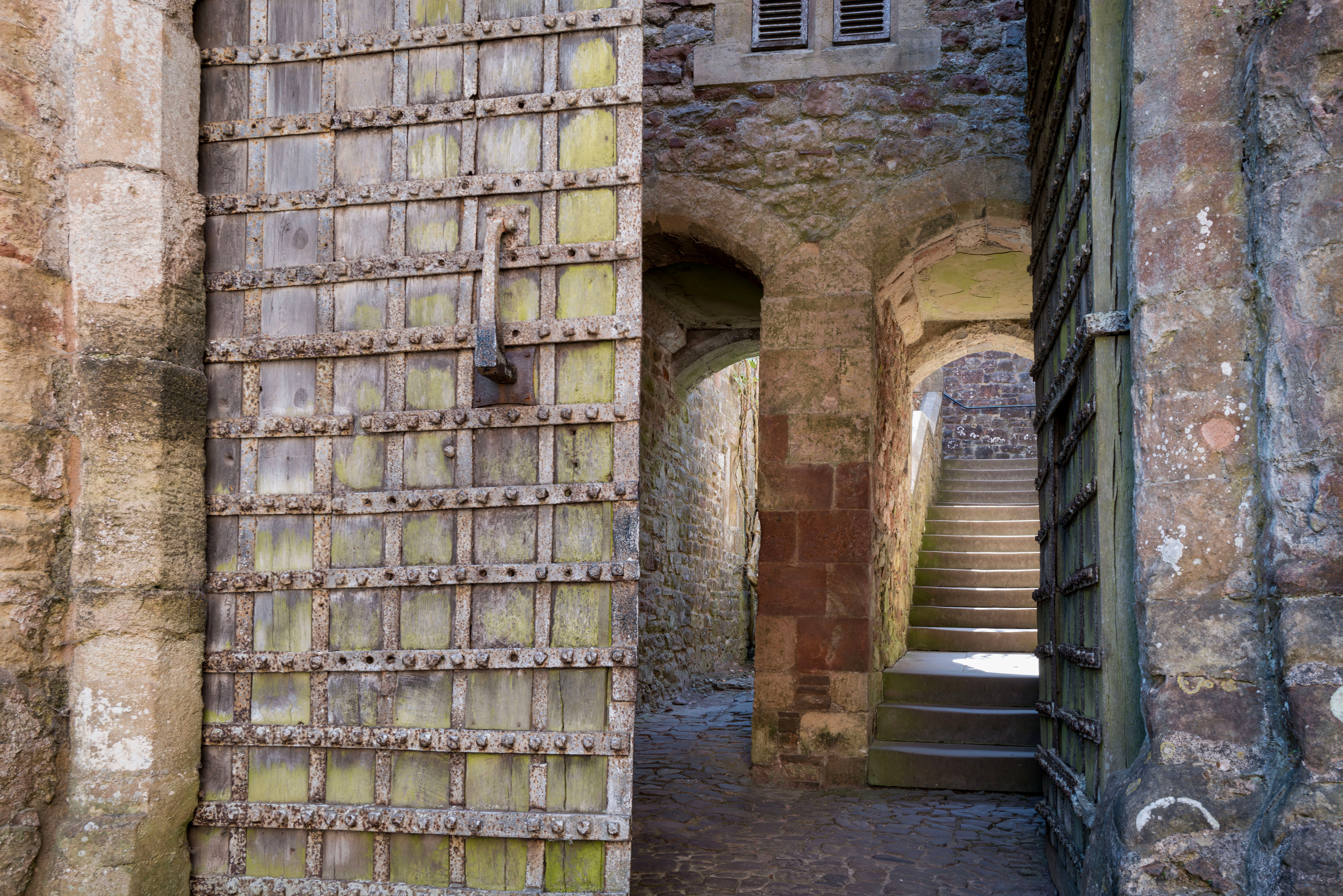 Rustic Medieval Castle Entrance with Stone Stairway · Free Stock Photo