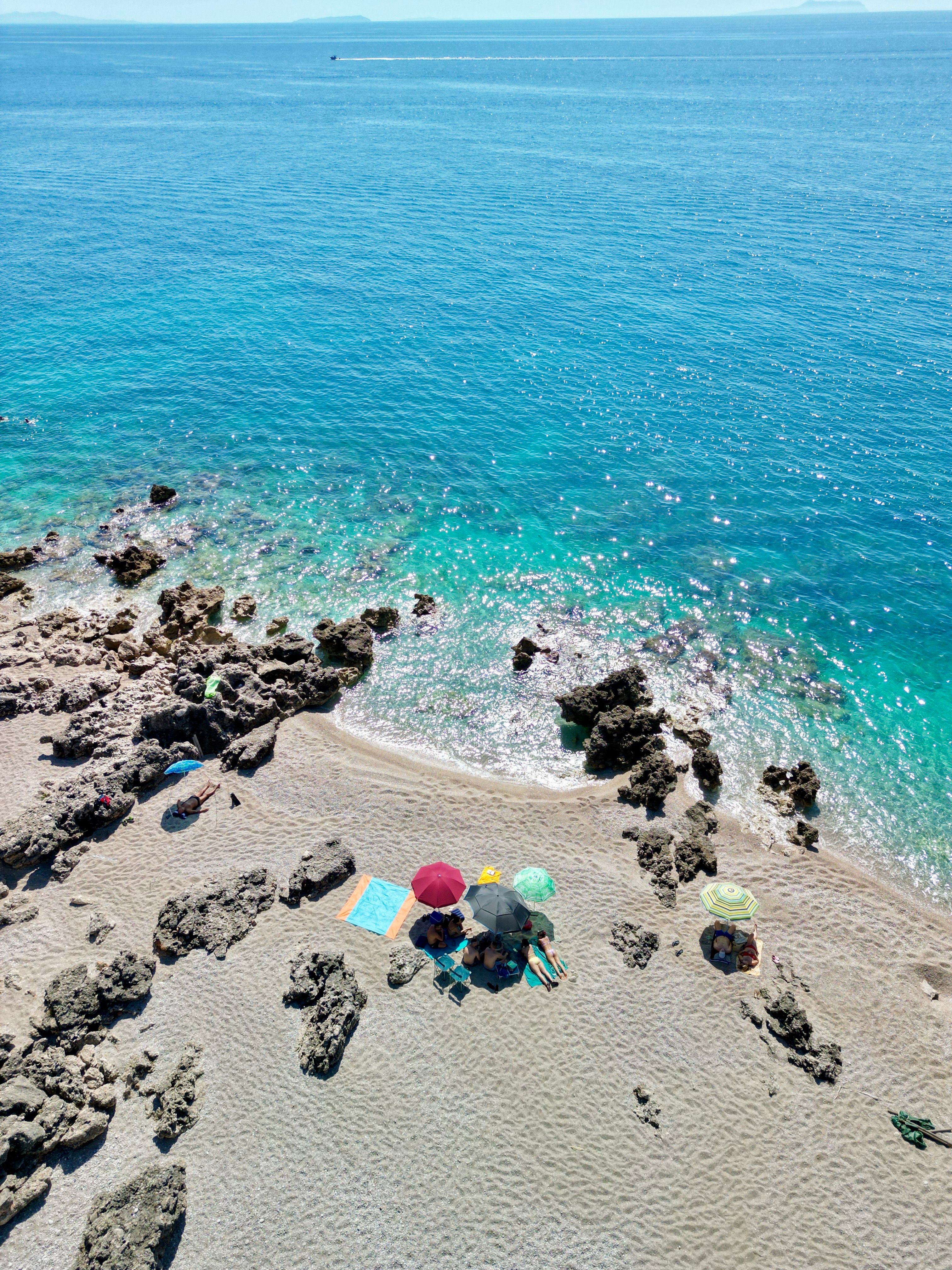 Aerial View of Scenic Dhërmi Beach in Albania · Free Stock Photo