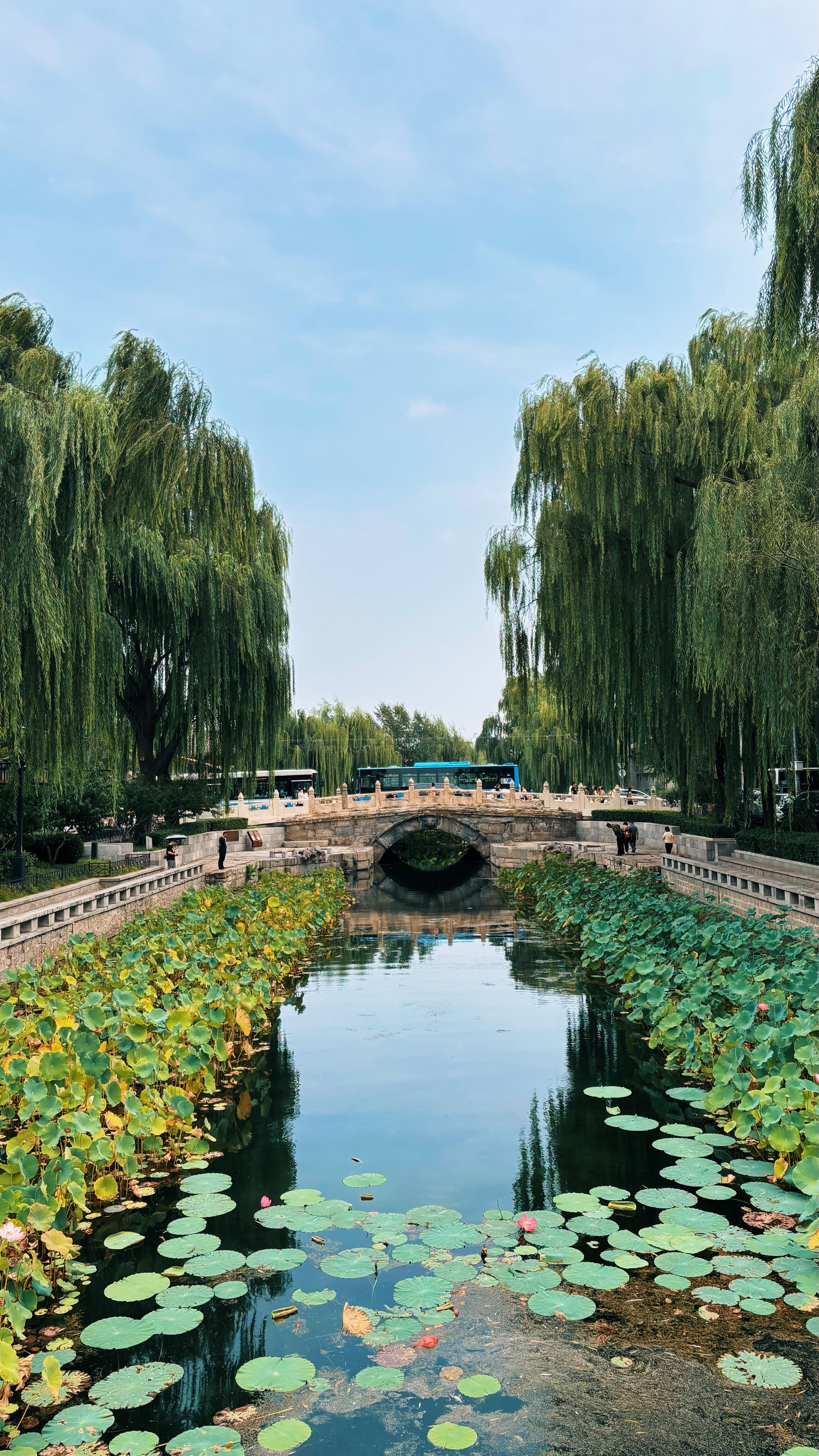Scenic Canal with Bridge in Beijing Park · Free Stock Photo