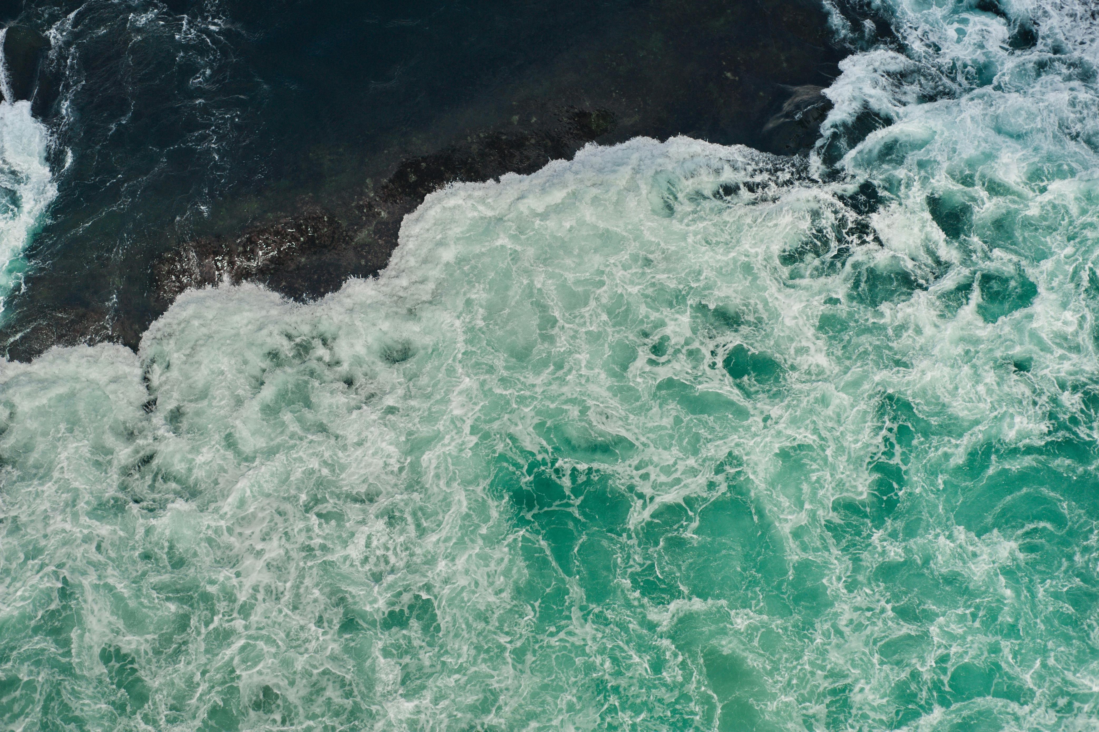 Aerial View of Foamy Waves in Naruto, Japan · Free Stock Photo